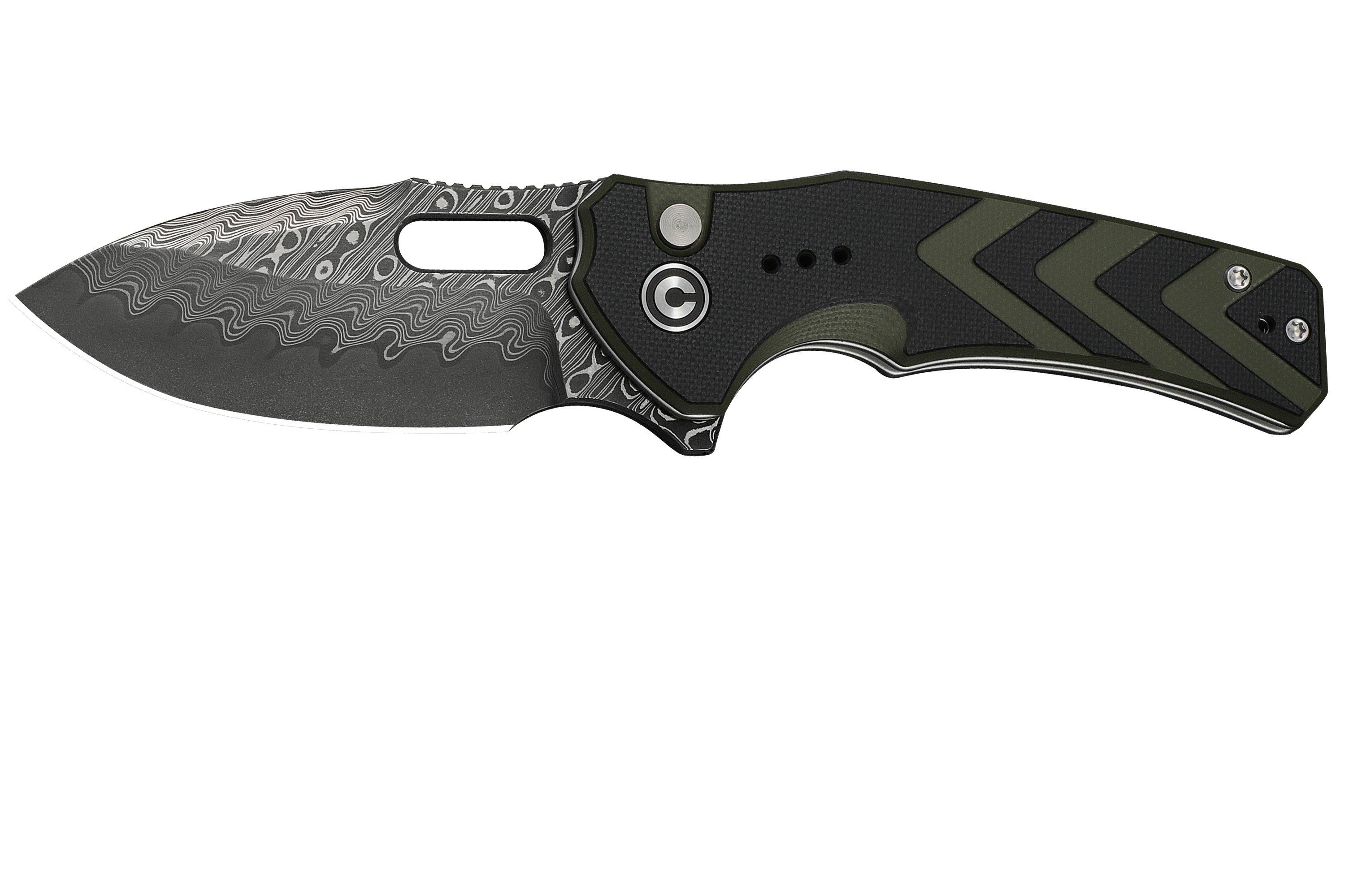 Civivi Vexron C24066-DS1 Damascus, Black & Green G10, pocket knife ...