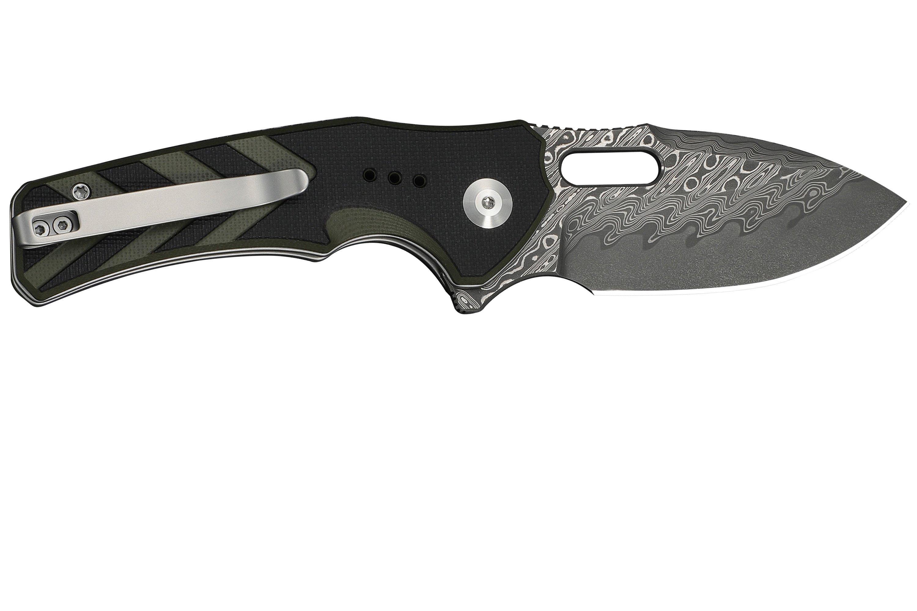 Civivi Vexron C24066-DS1 Damascus, Black & Green G10, pocket knife ...