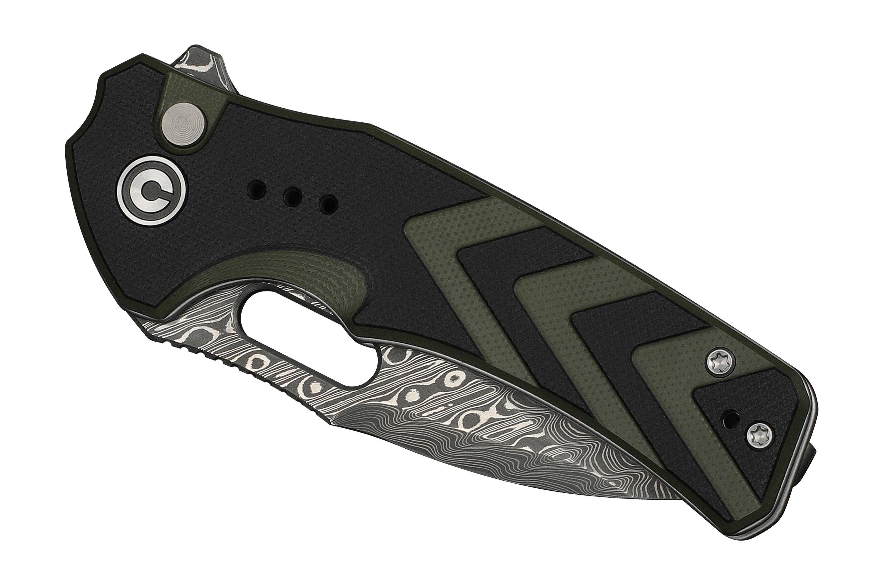 Civivi Vexron C24066-DS1 Damascus, Black & Green G10, zakmes ...