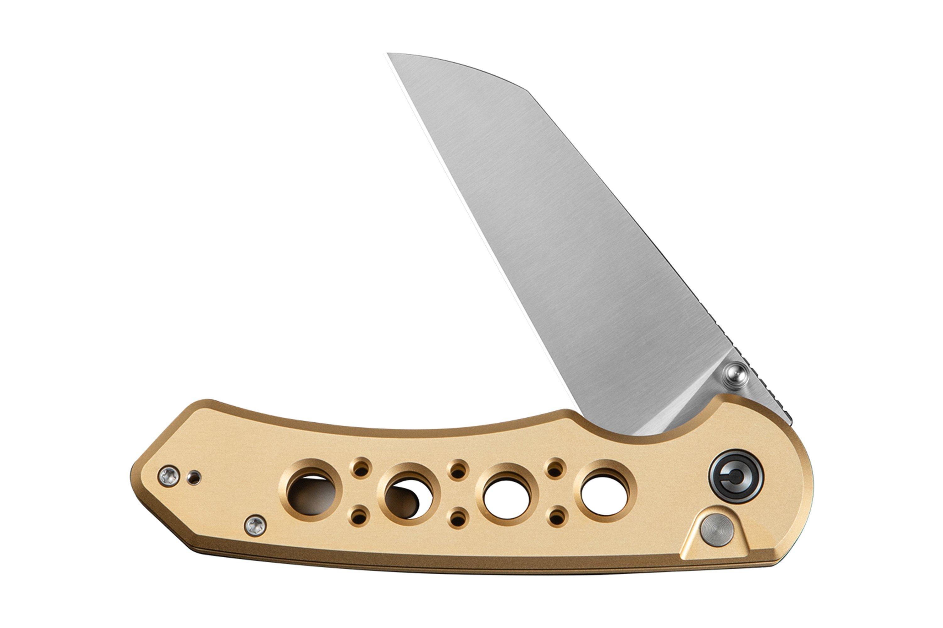 Civivi Pragma Prime C24067-3, Satin Finished 14C28N, Champagne Aluminum ...