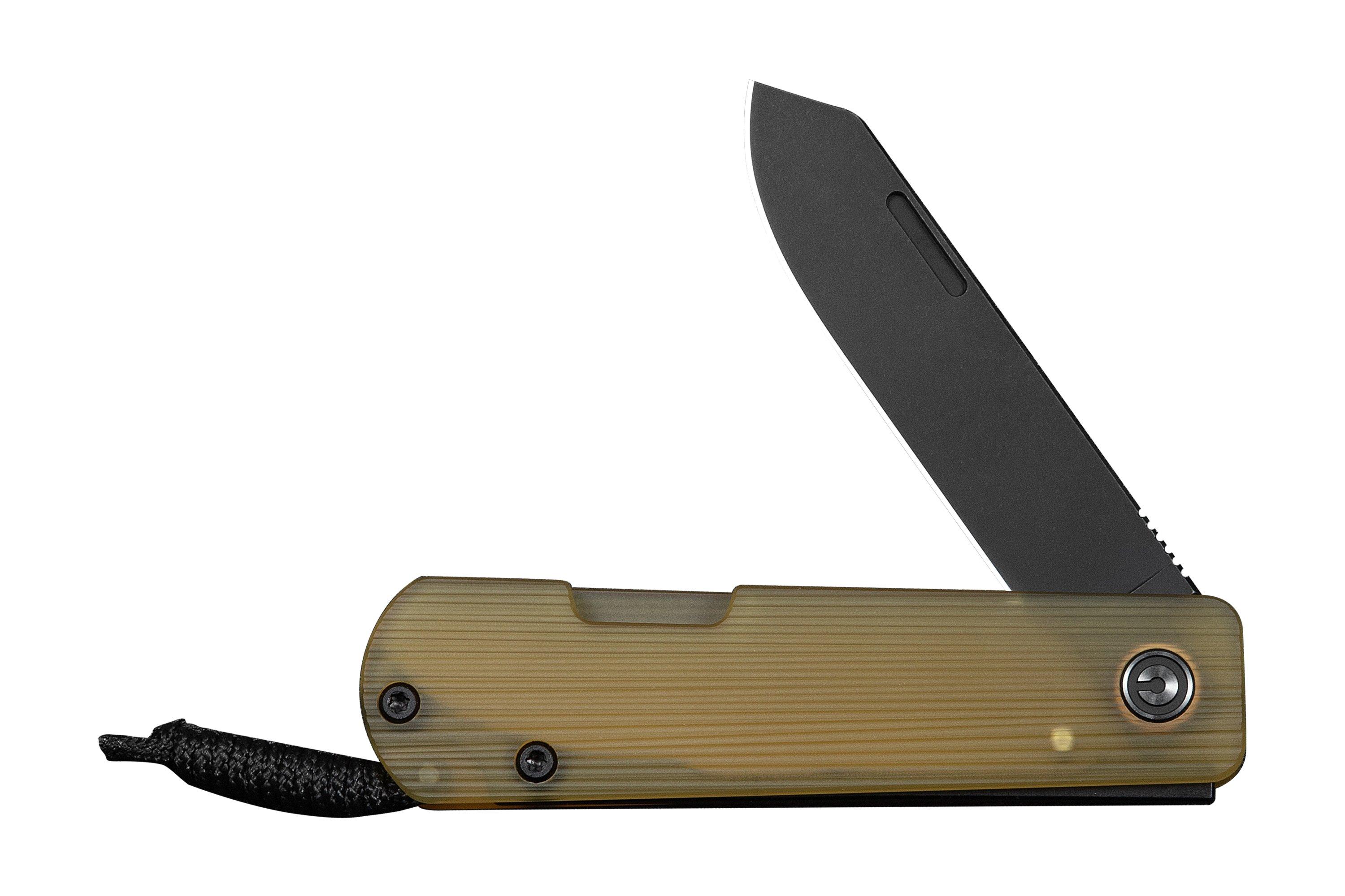Civivi Slippy Sendy C24075A-1, Blackwashed Nitro-V, Ultem pocket knife ...