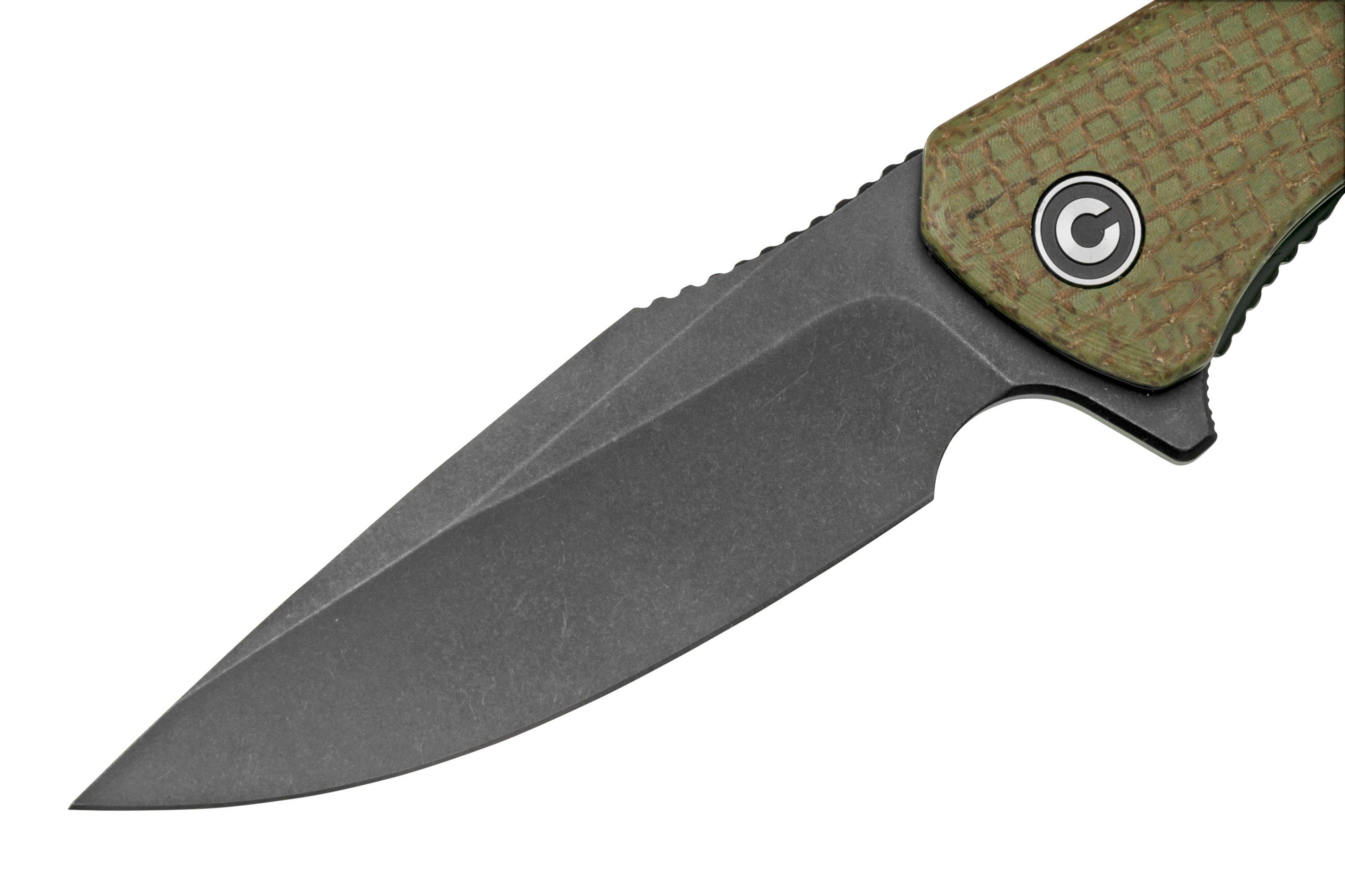 Civivi Baklash C801K Green Micarta Coarse, pocket knife ...