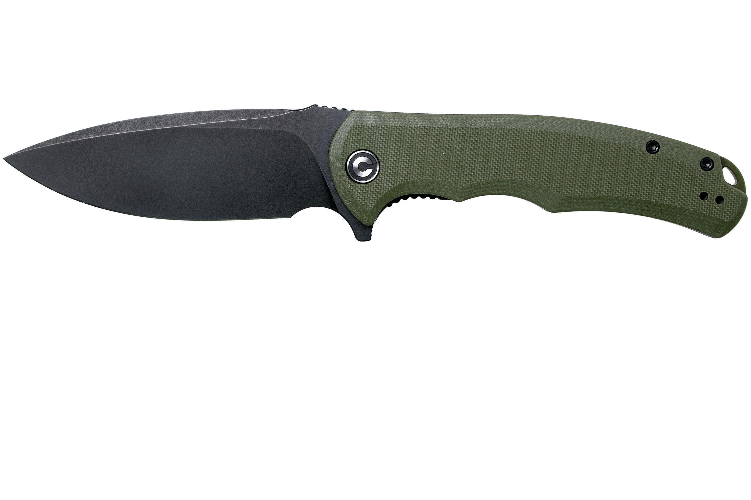 Civivi Praxis C803F Black, OD Green G10 pocket knife | Advantageously ...