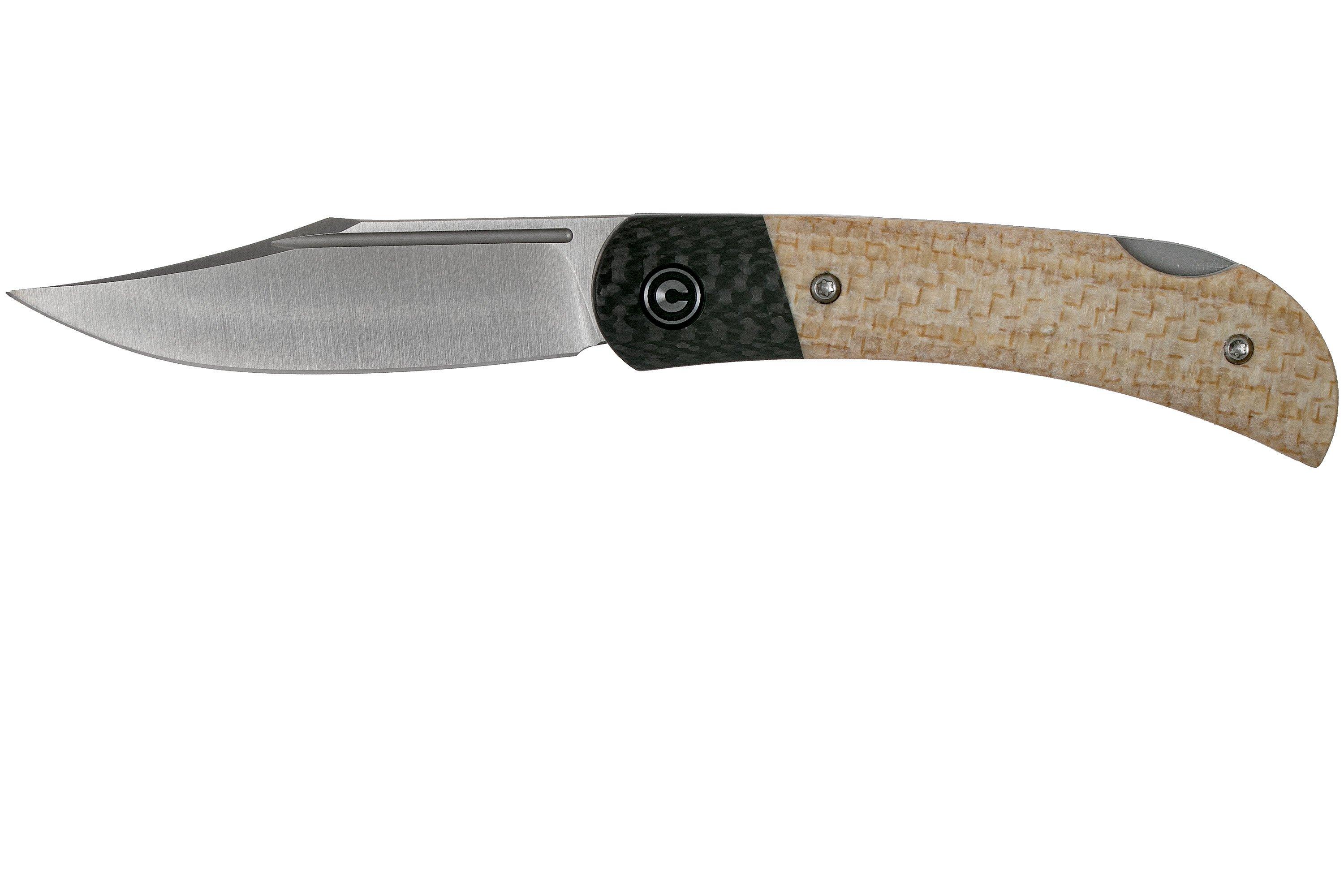 Civivi Rustic Gent C914C Carbonfiber & Tan Micarta Herrenmesser ...