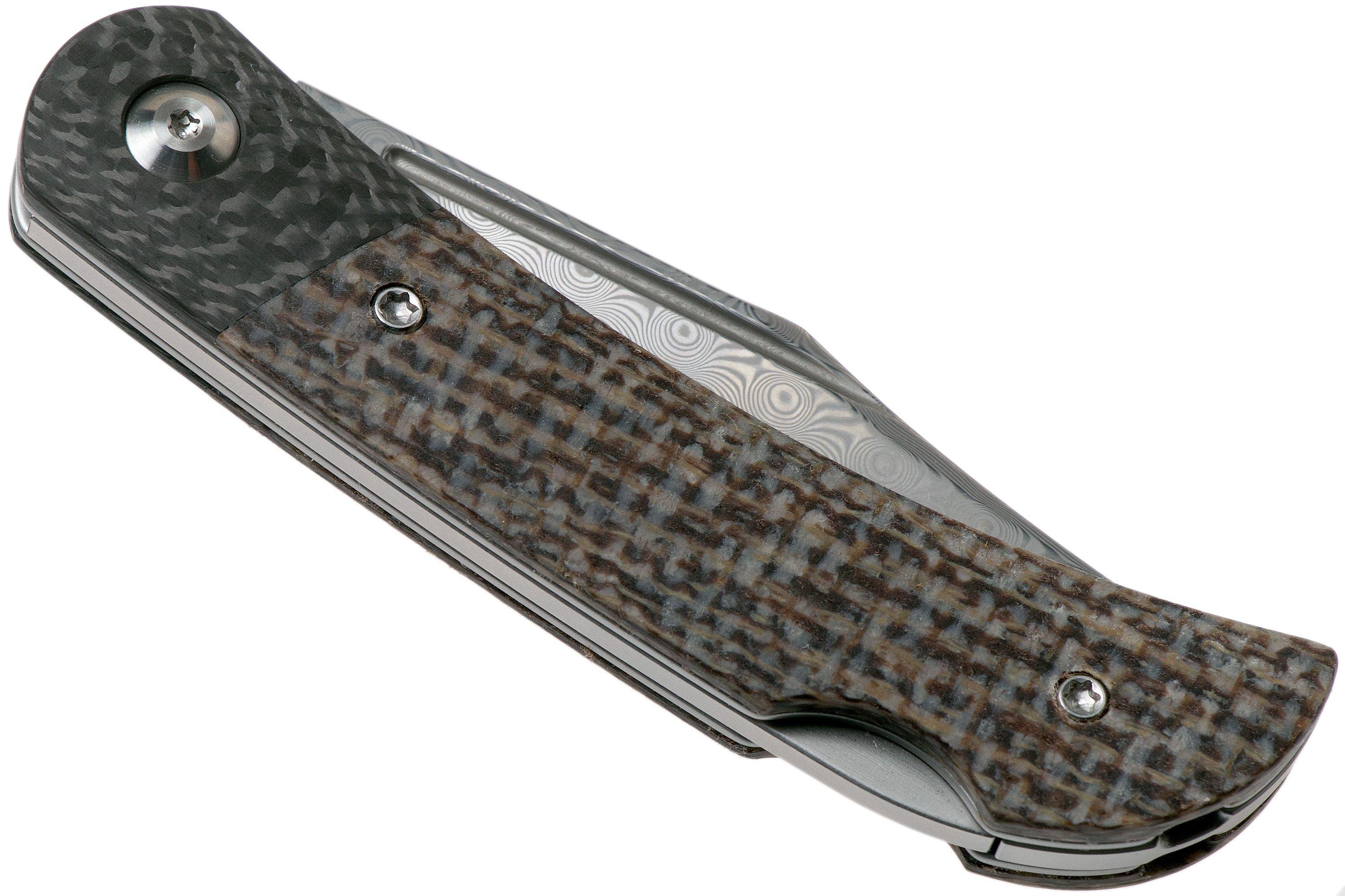 Civivi Rustic Gent C914DS-2 Damascus, Carbonfiber & Micarta herenmes ...