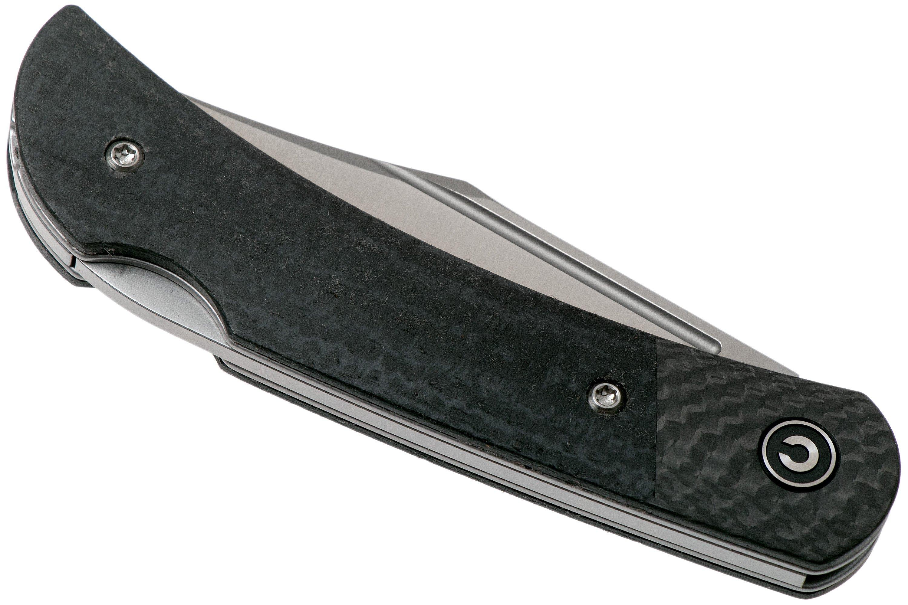 Civivi Rustic Gent C914D Carbonfiber & Black Micarta herenmes ...