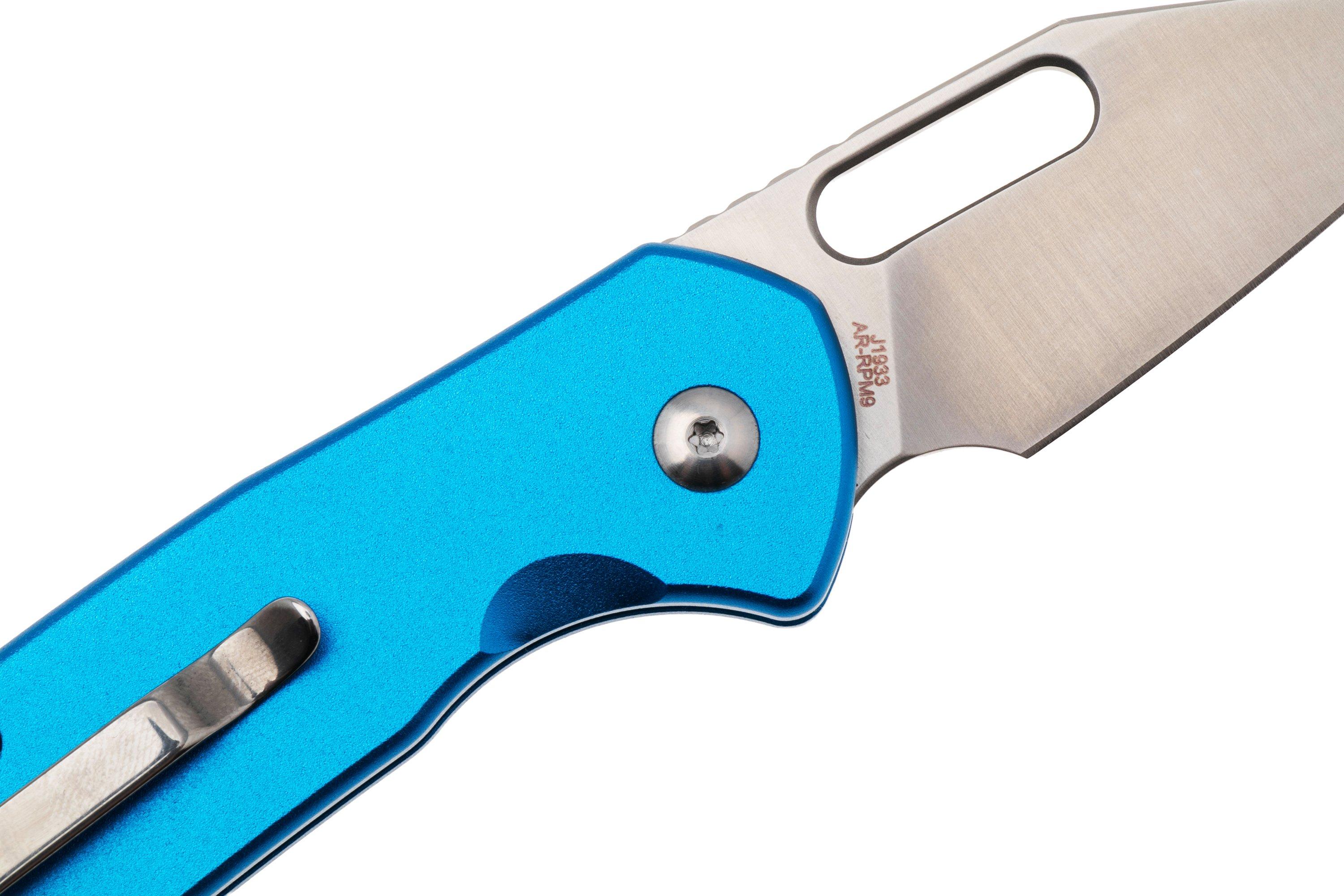 CJRB Mini Pyrite J1933-BU, Satin AR-RPM9, Blue Aluminium, pocket knife ...