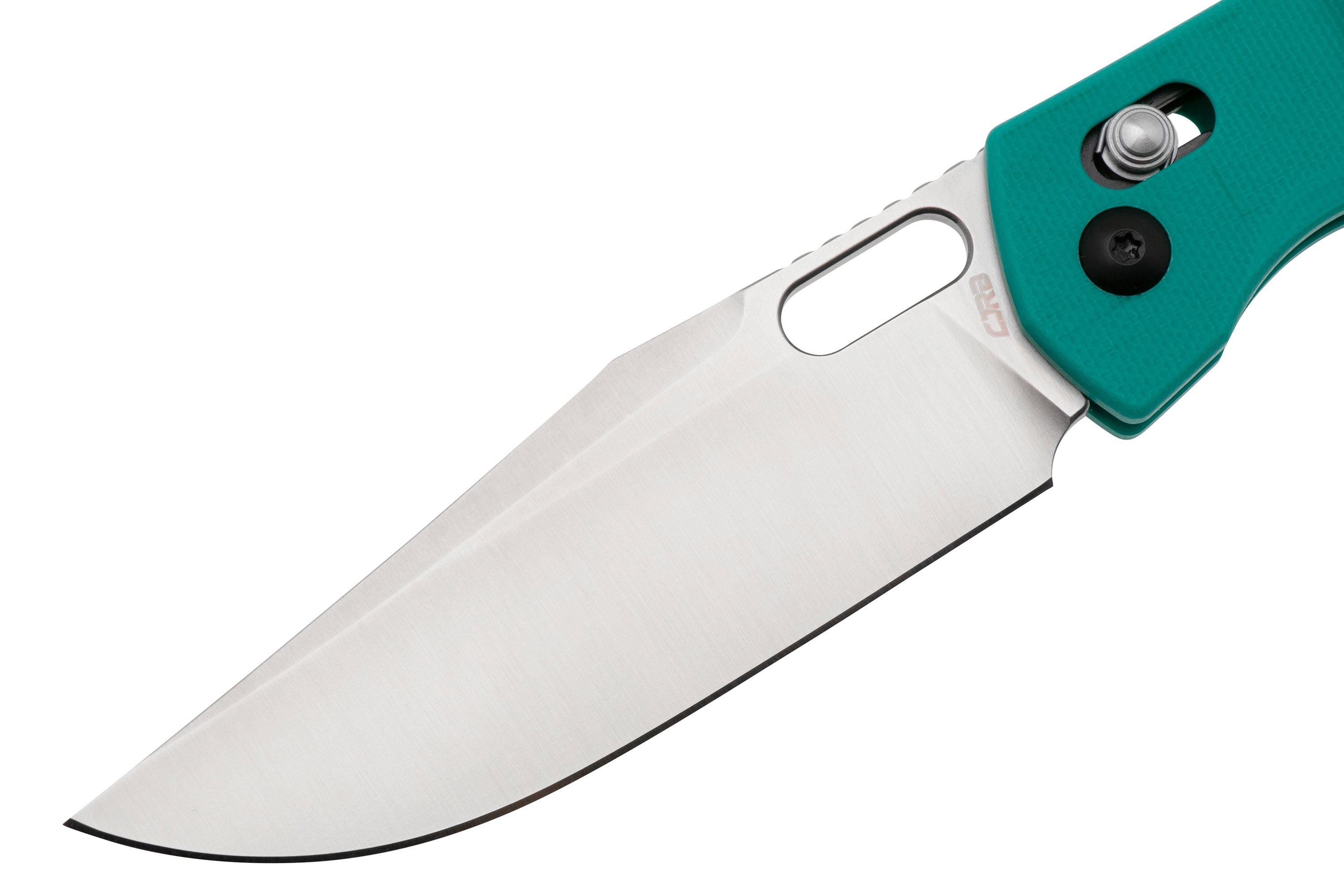 CJRB Prado J1936-AG, Satin AR-RPM9, Aqua Green G10, pocket knife ...