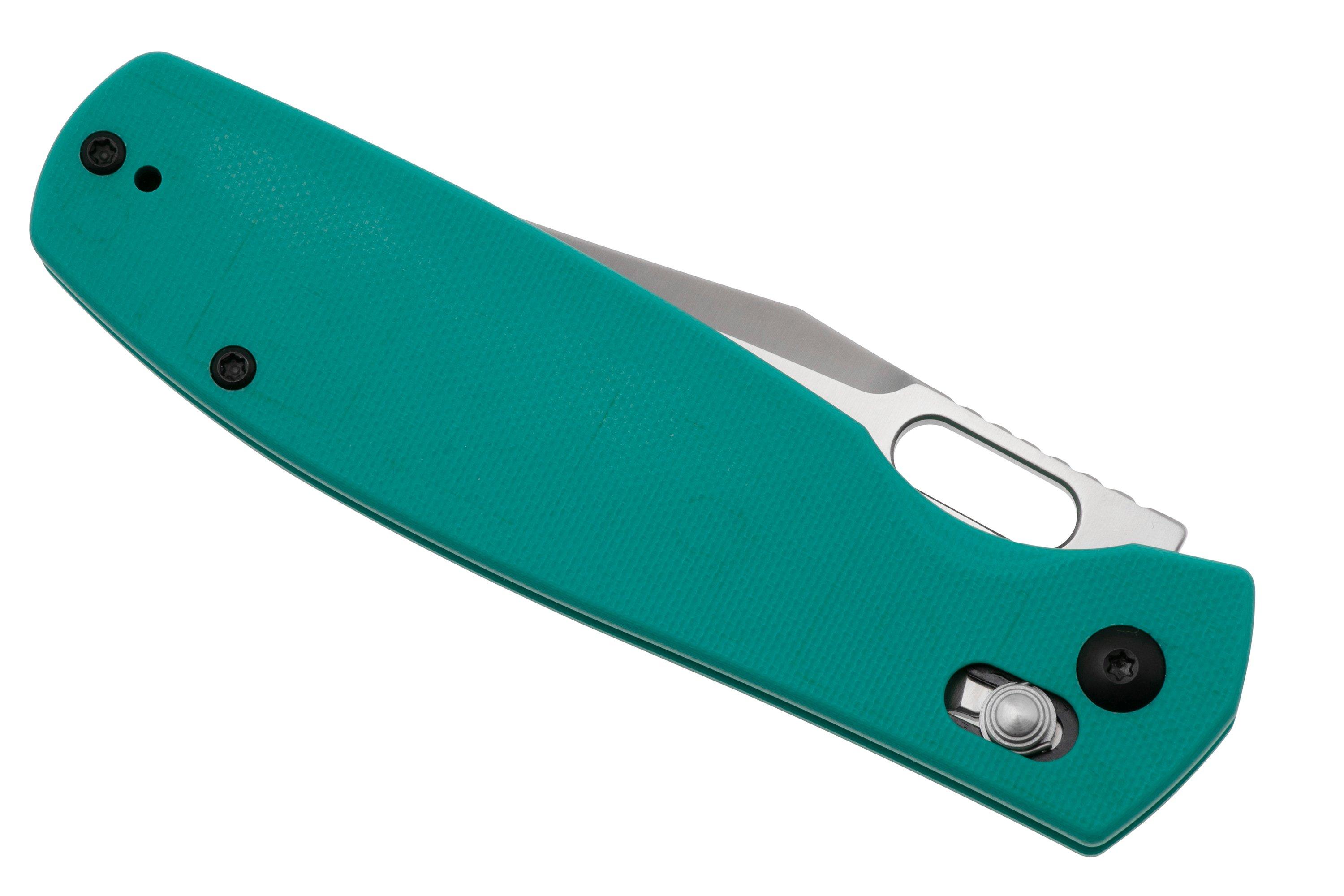 CJRB Prado J1936-AG, Satin AR-RPM9, Aqua Green G10, pocket knife ...