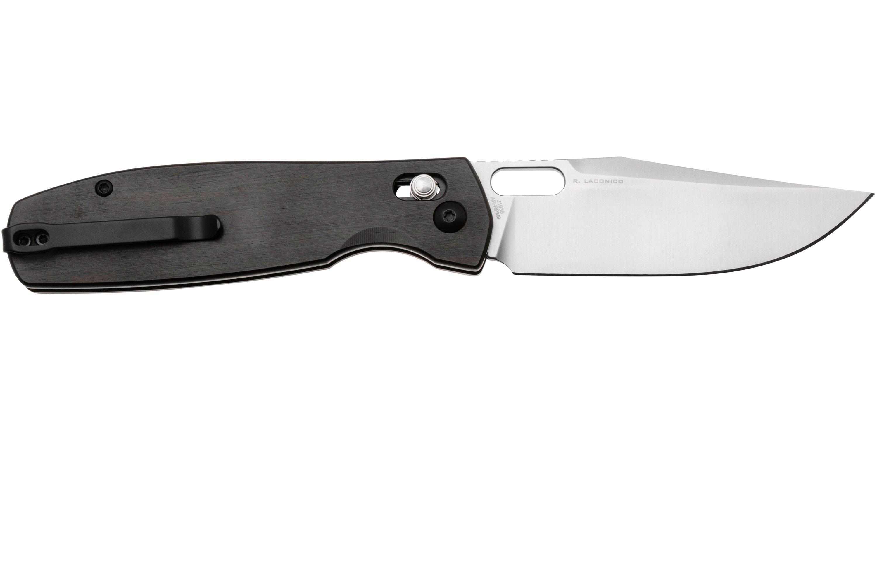 CJRB Prado J1936-EB, Satin AR-RPM9, Ebony Wood, pocket knife ...