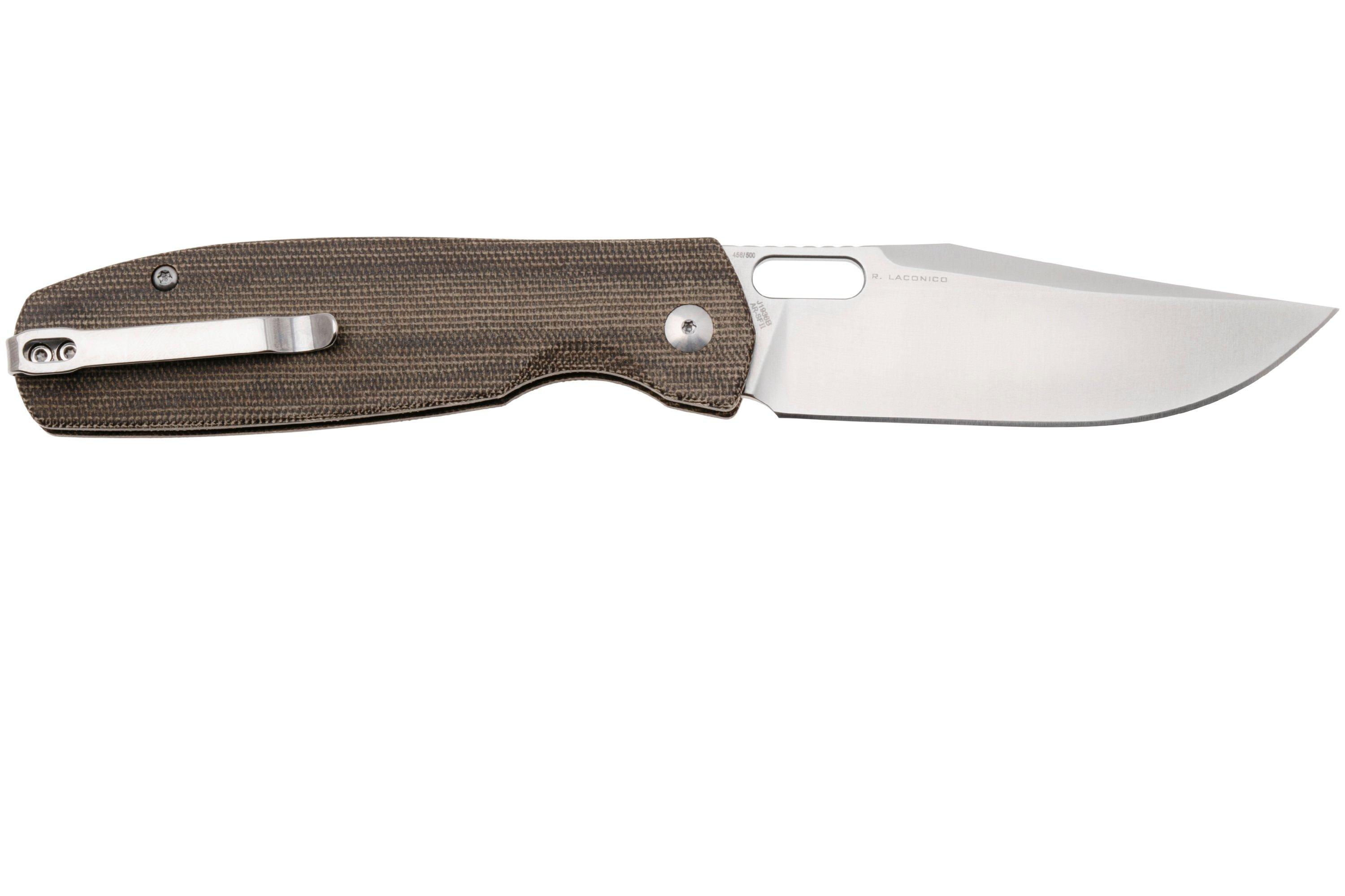 CJRB Prado J1936B-ODG Satin AR-RPM9, Canvas Micarta, pocket knife ...