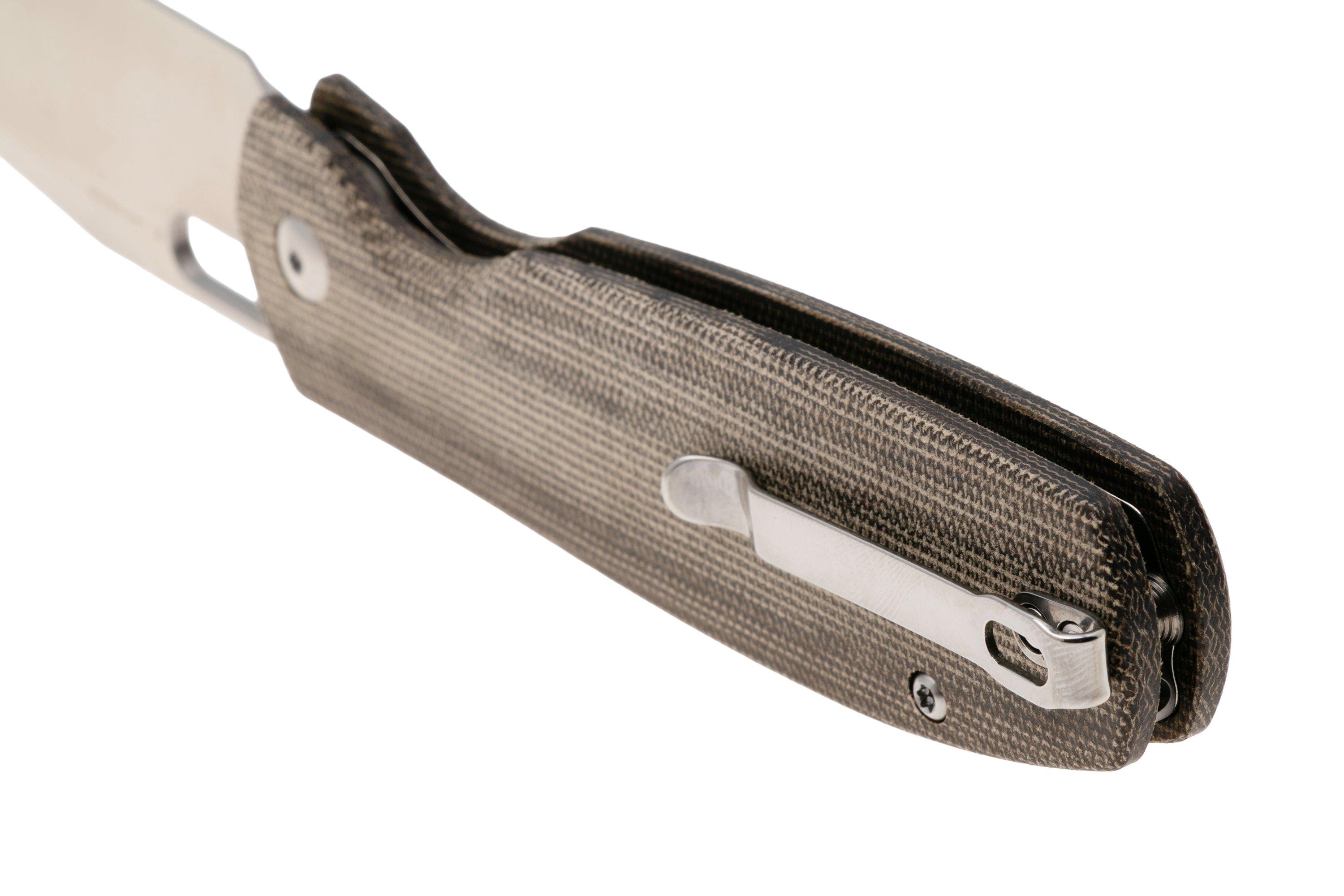 CJRB Prado J1936B-ODG Satin AR-RPM9, Canvas Micarta, pocket knife ...
