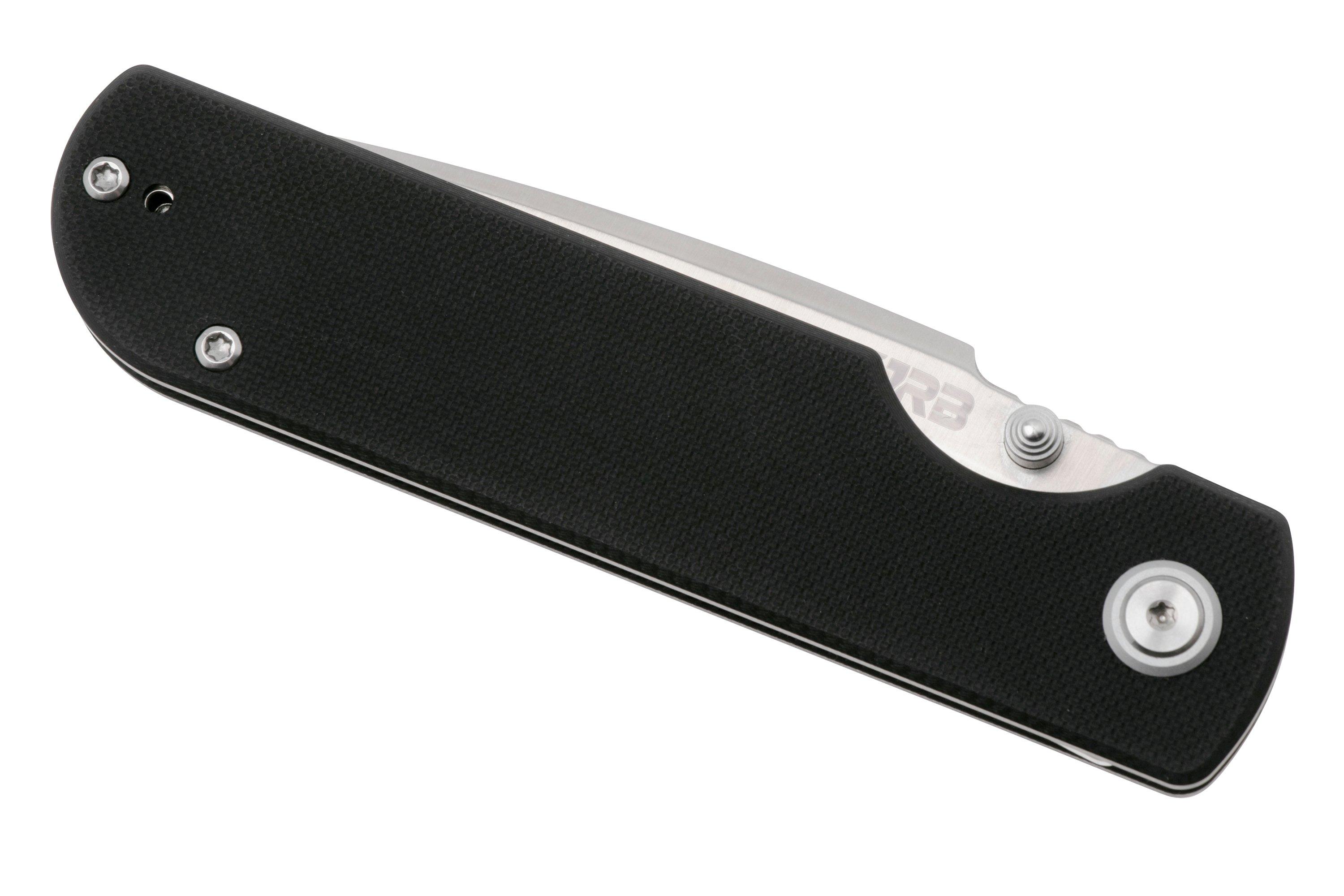 CJRB Nova J1937-BK, Satin AR-RPM9, Black G10, pocket knife ...