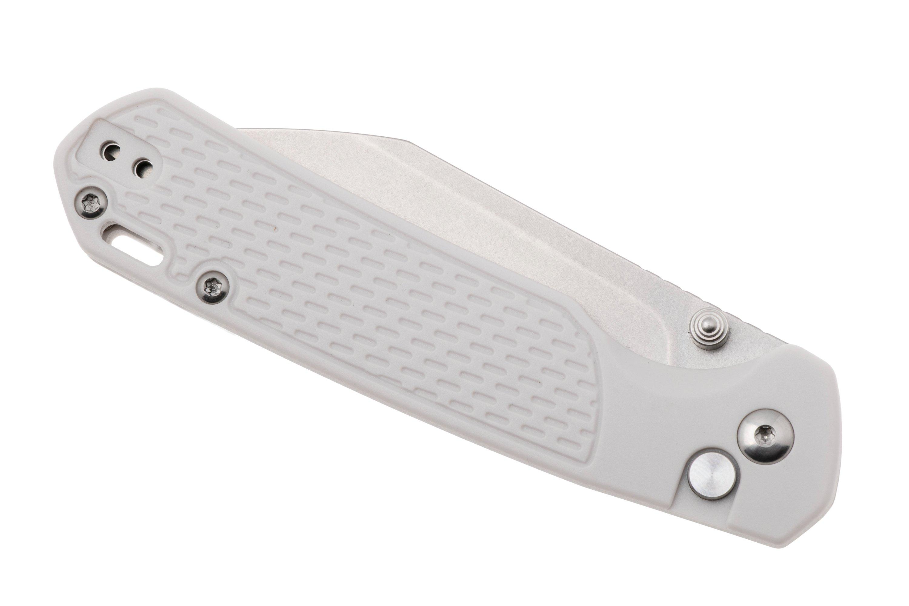 CJRB Pyrite Light J1945G-GY Stonewashed S90V, White FRN, pocket knife | Advantageously shopping ...