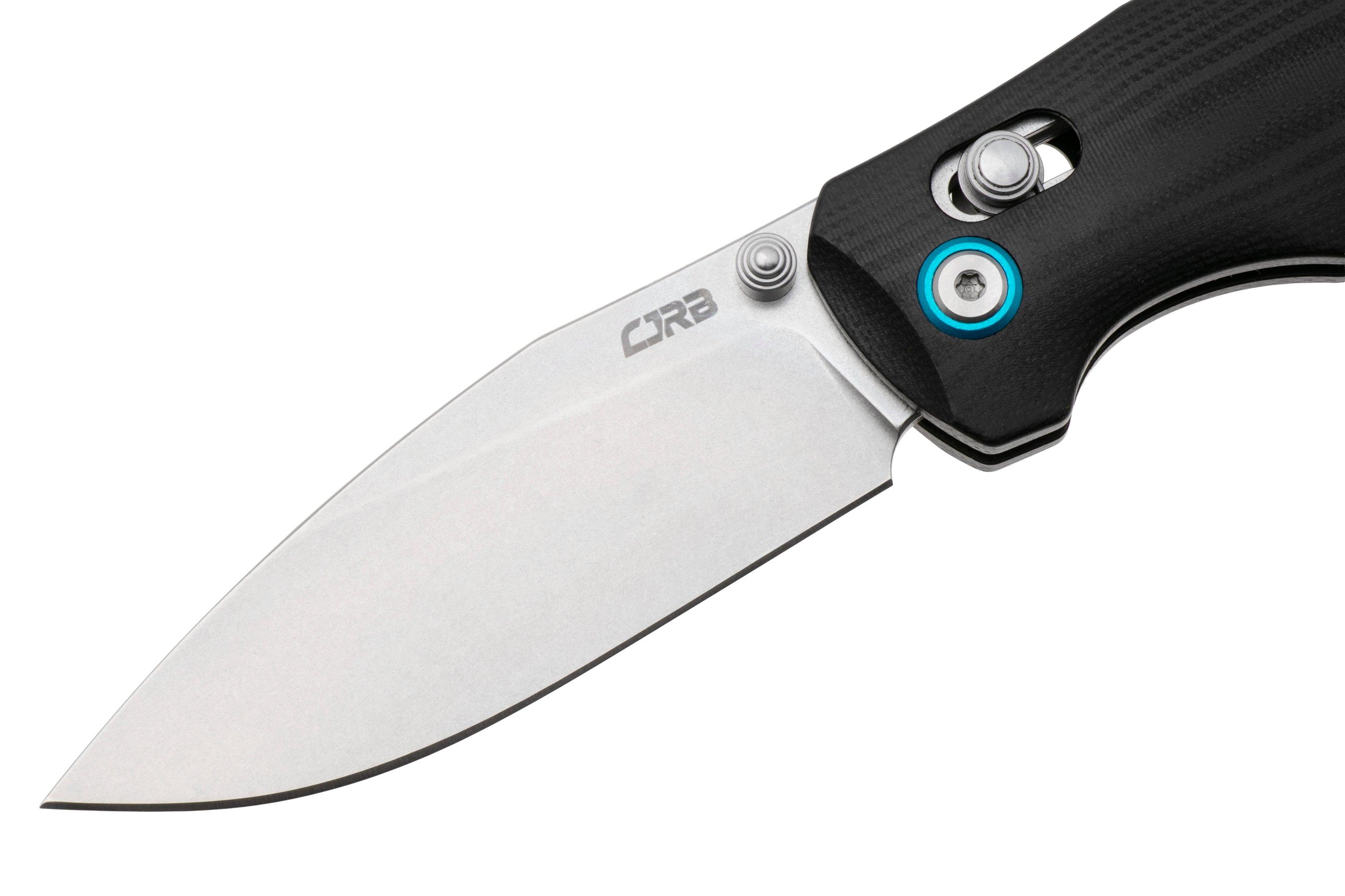 CJRB Maximal J1954-BK Stonewashed AR-RPM9, Black G10, pocket knife ...