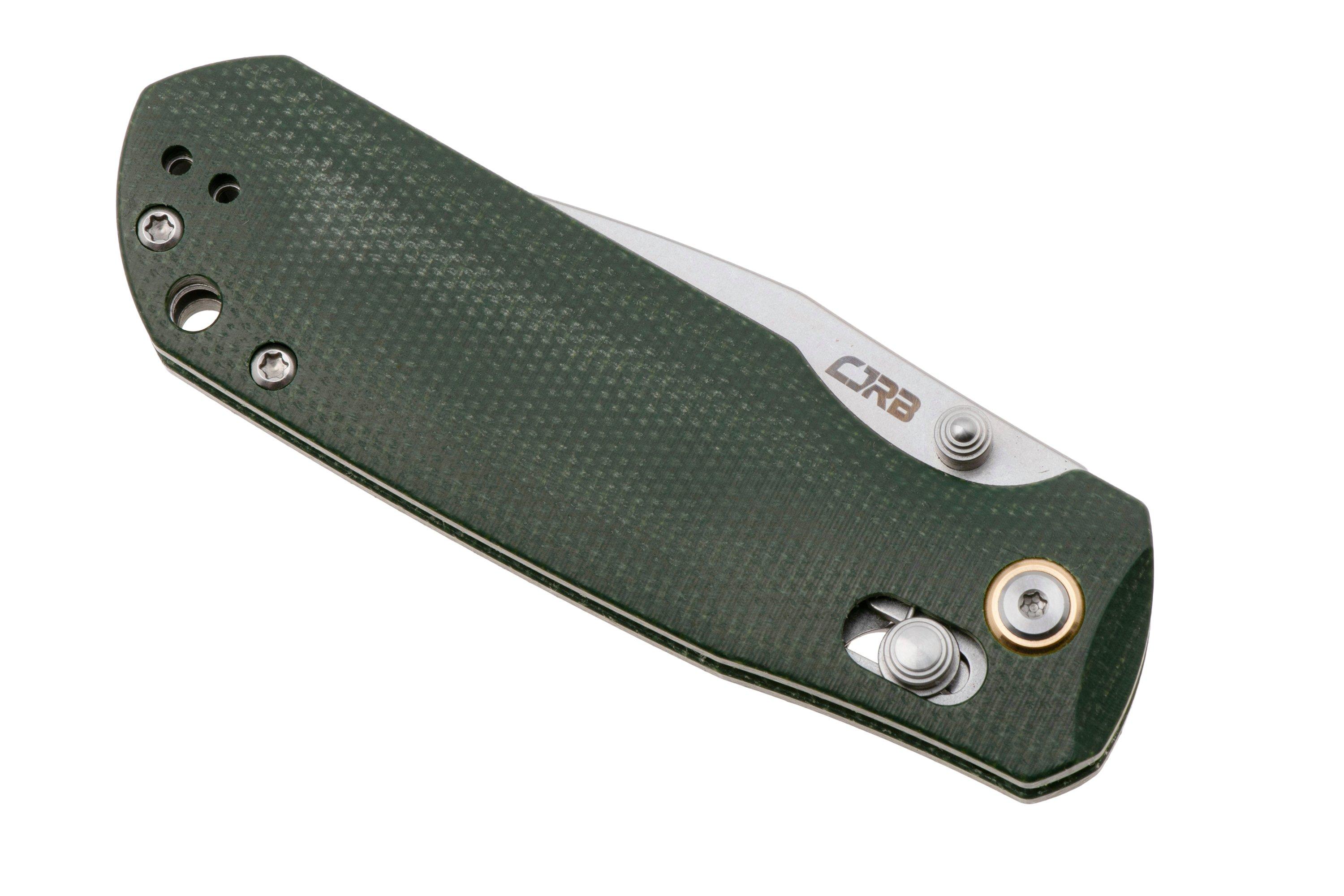 CJRB Maximal J1954-MGN Stonewashed AR-RPM9, Green Micarta, pocket knife, David C. Andersen ...