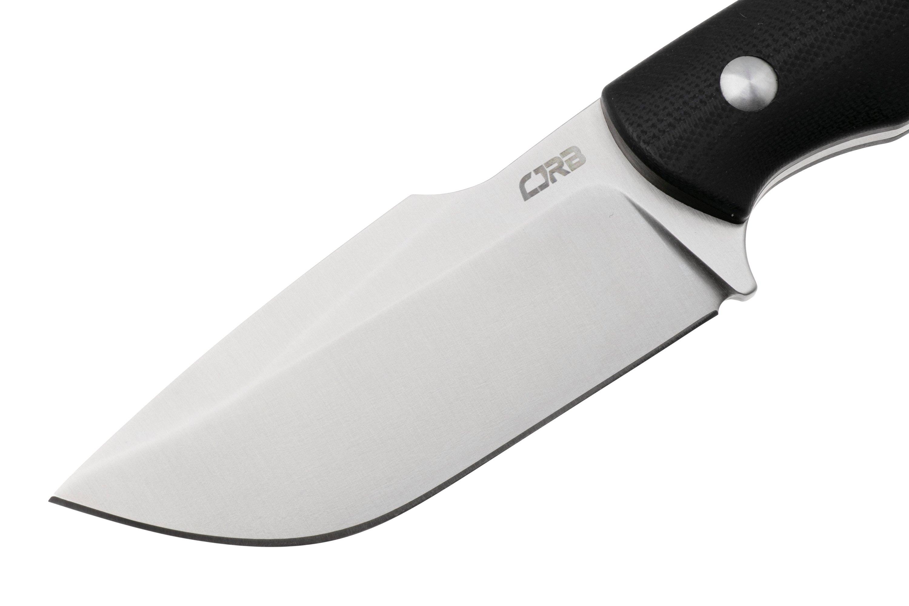 CJRB Mutt J1958-BK Satin AR-RPM9, Black G10, fixed knife, Jonathan Shaw design | Advantageously ...