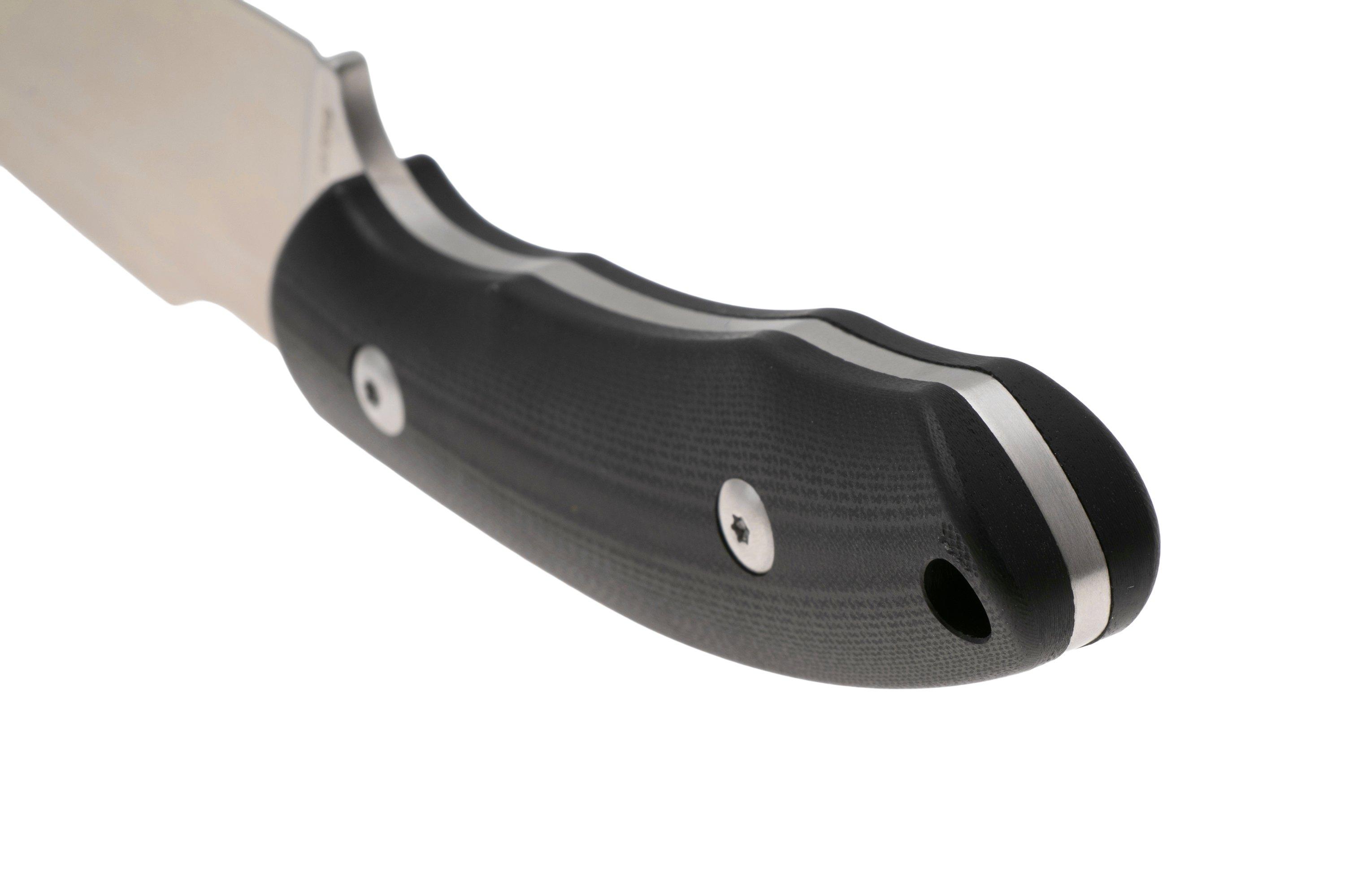 CJRB Mutt J1958-BK Satin AR-RPM9, Black G10, fixed knife, Jonathan Shaw design | Advantageously ...