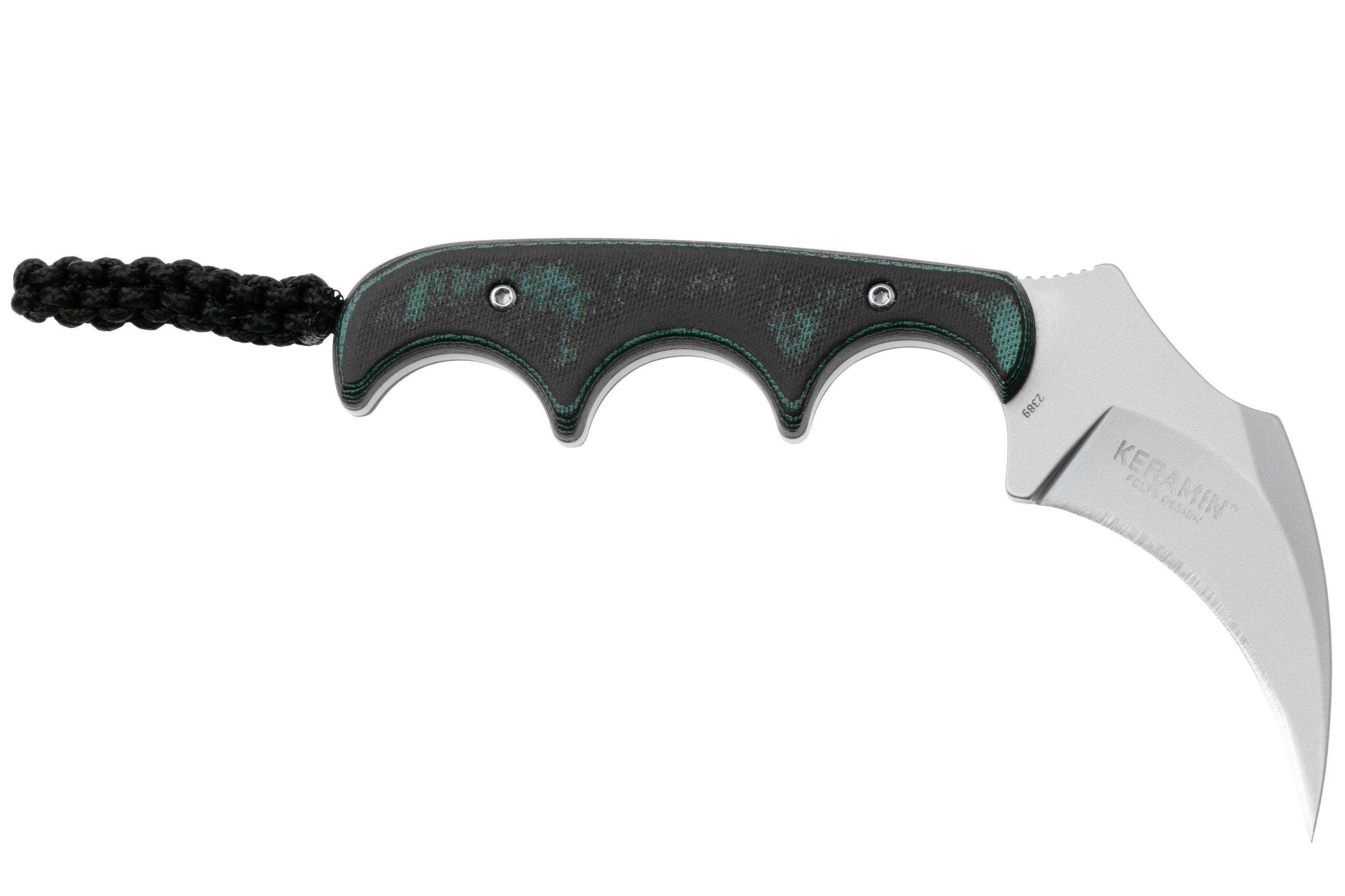 CRKT Keramin, Green Black, 2389 neck knife, Alan Folts design ...