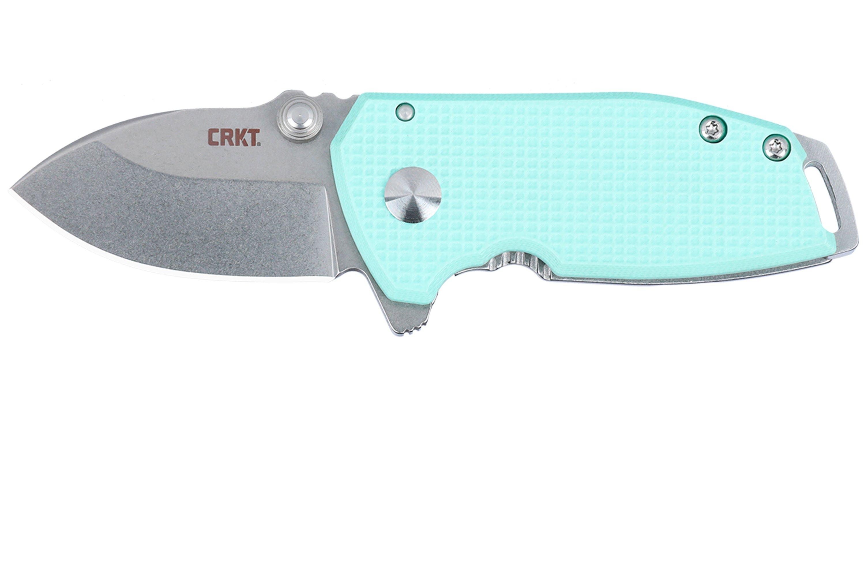 CRKT Squid Compact Stonewash 2485B Light Blue G10 pocket knife, Lucas ...