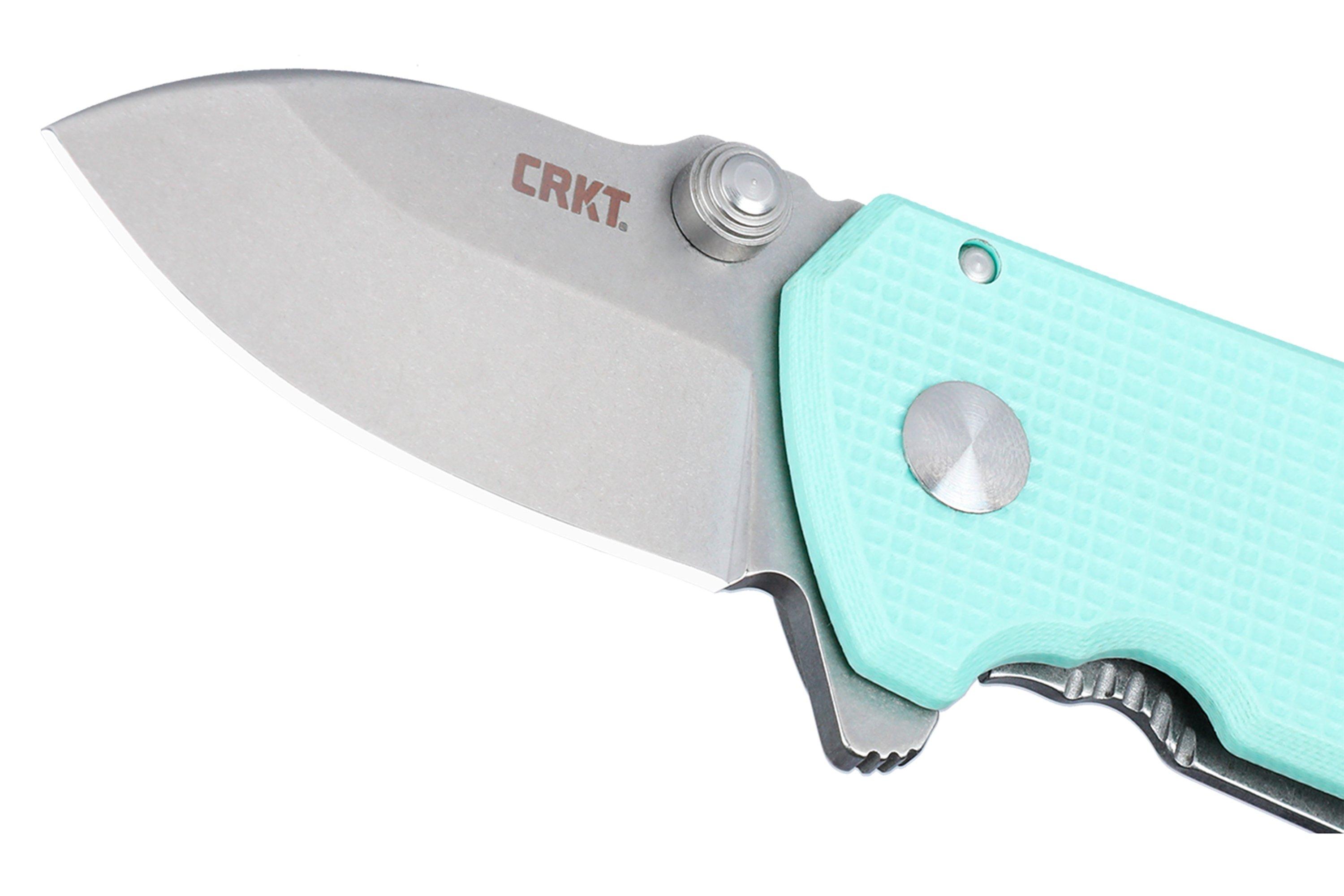 CRKT Squid Compact Stonewash 2485B Light Blue G10 pocket knife, Lucas ...