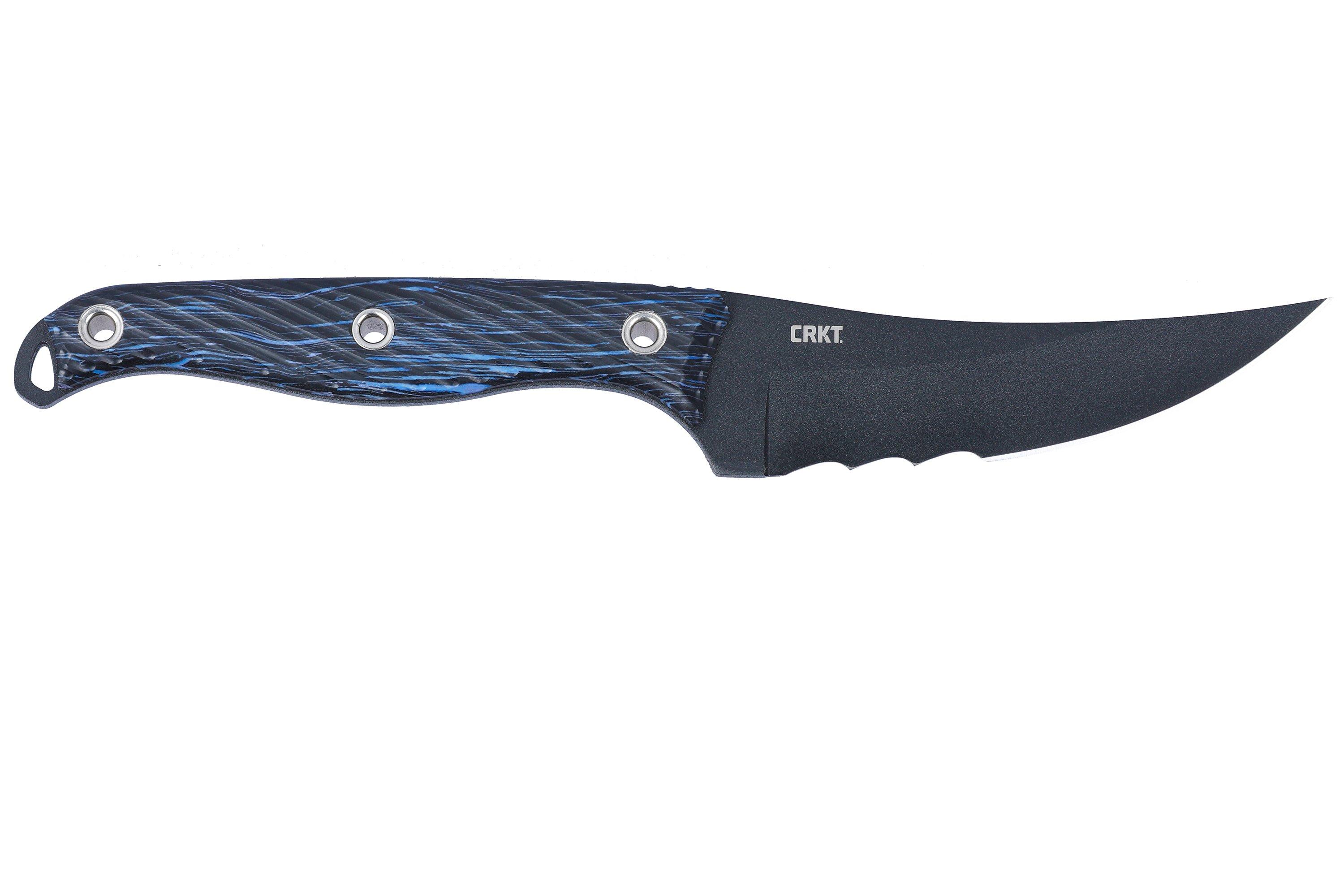 CRKT Clever Girl, Veff Serrations 2709B Blue Black G10 fixed knife ...