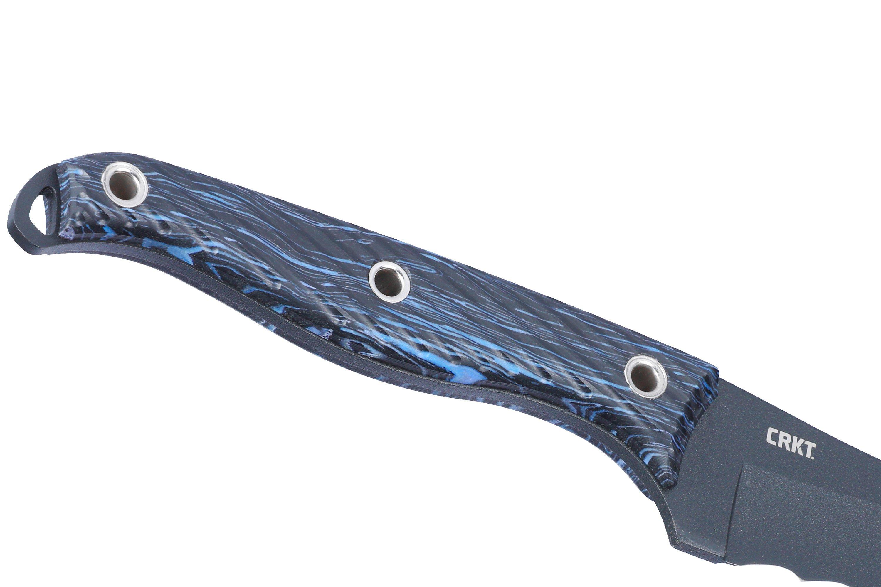CRKT Clever Girl, Veff Serrations 2709B Blue Black G10 fixed knife ...