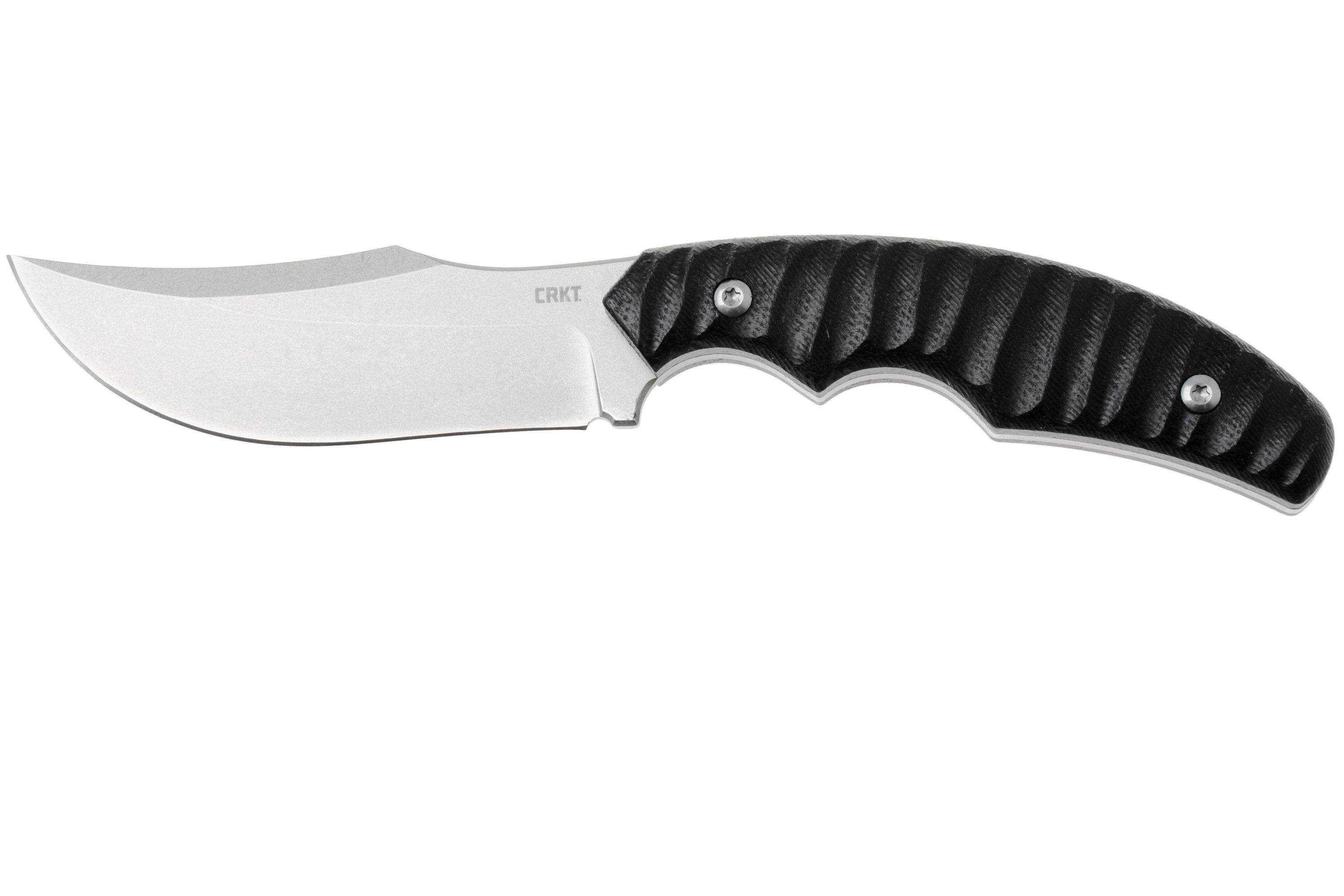 CRKT Burrower 3610 Stonewashed D2, Black Micarta, vaststaand mes, Kaila ...