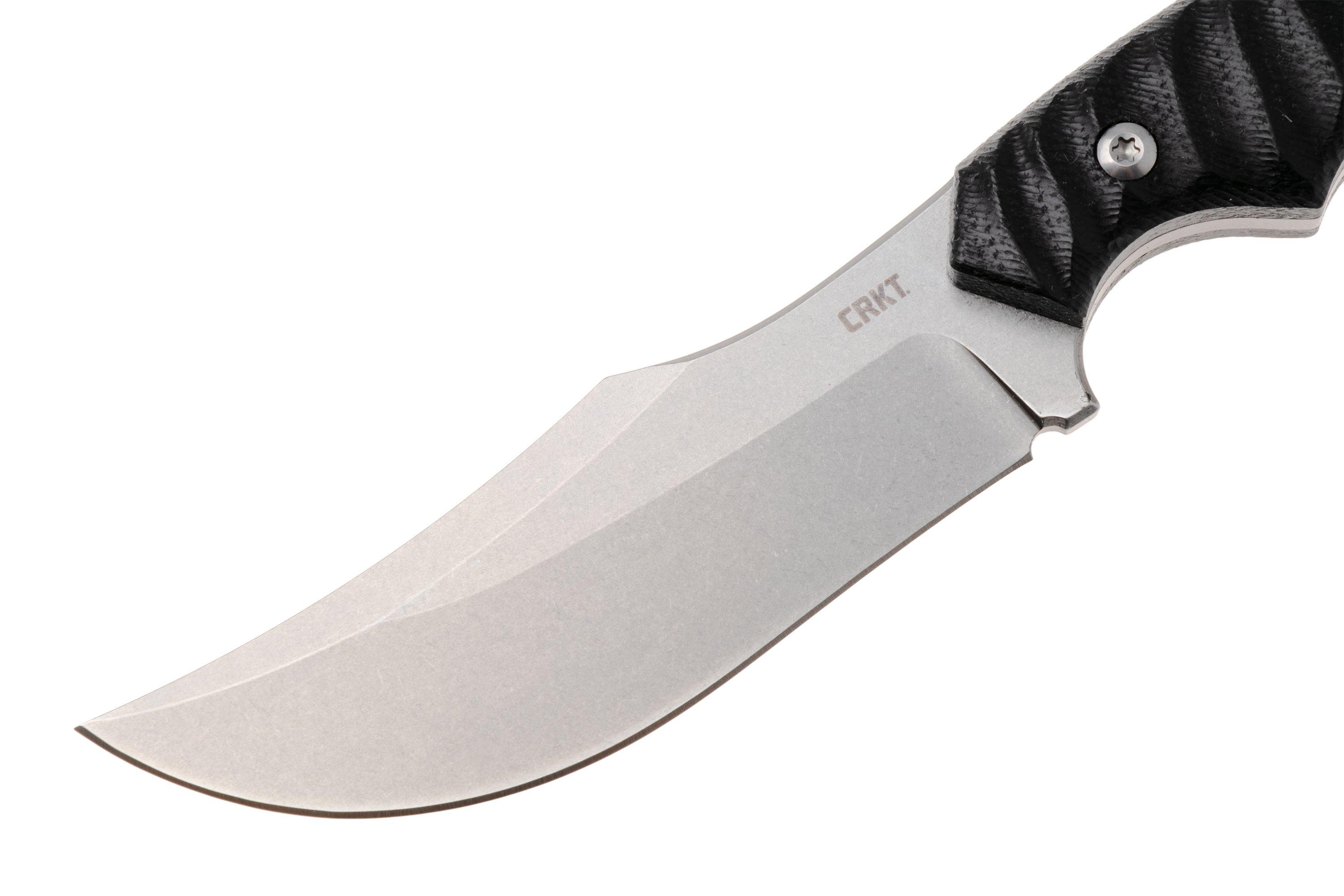 CRKT Burrower 3610 Stonewashed D2, Black Micarta, vaststaand mes, Kaila ...