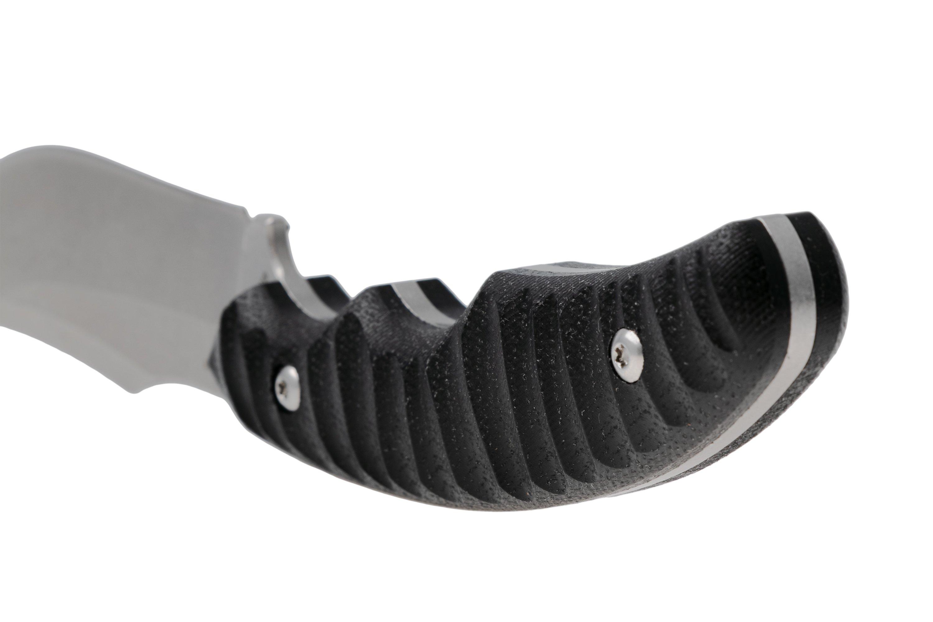 CRKT Burrower 3610 Stonewashed D2, Black Micarta, fixed knife, Kaila ...