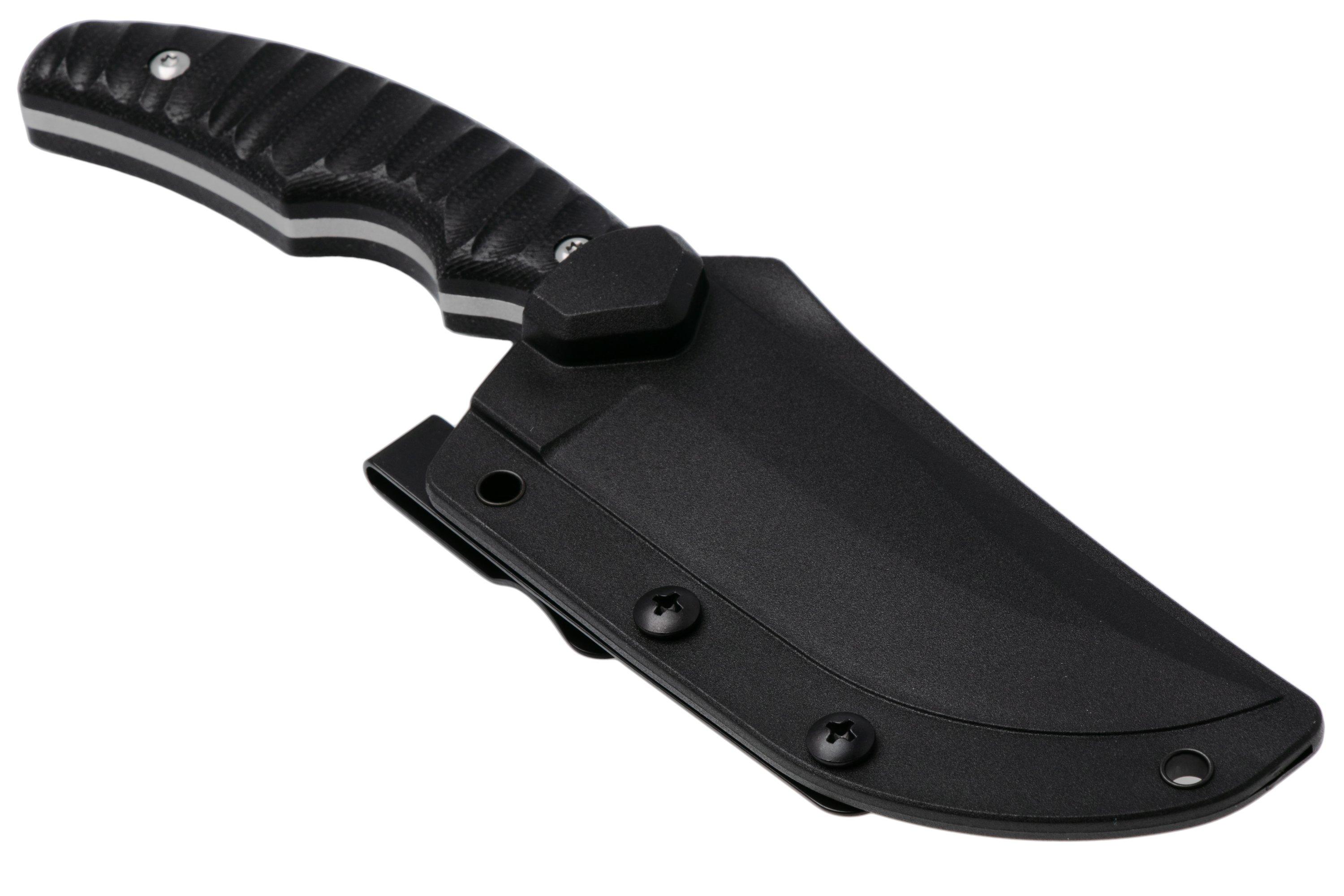 CRKT Burrower 3610 Stonewashed D2, Black Micarta, fixed knife, Kaila ...