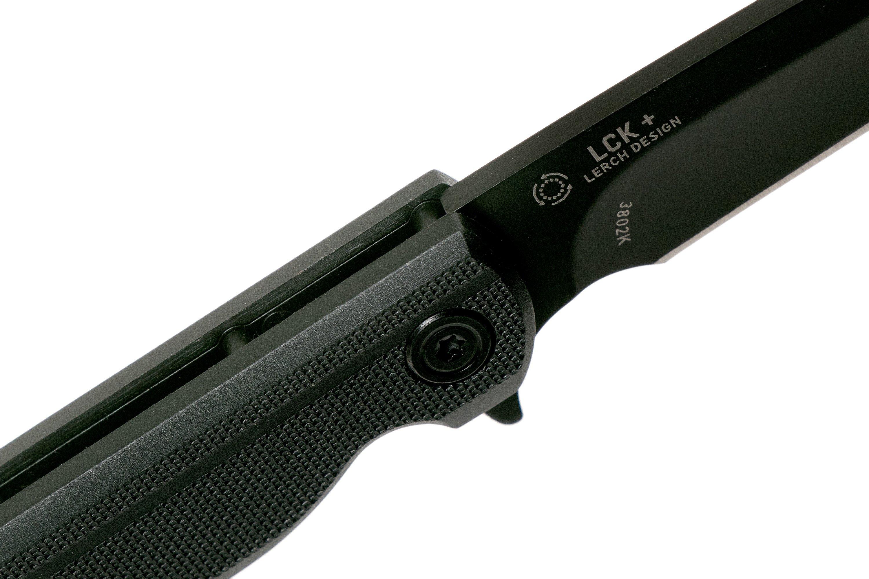 CRKT LCK+ 3802K Tanto Blackout coltello da tasca, Matthew Lerch design ...