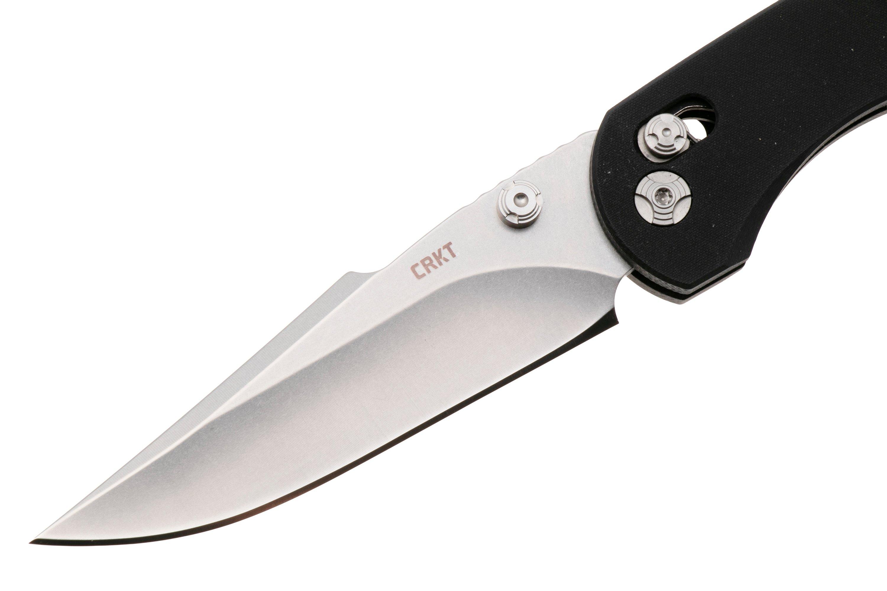 CRKT Definitive 3820 Stonewashed 154CM, Black G10, coltello da tasca ...