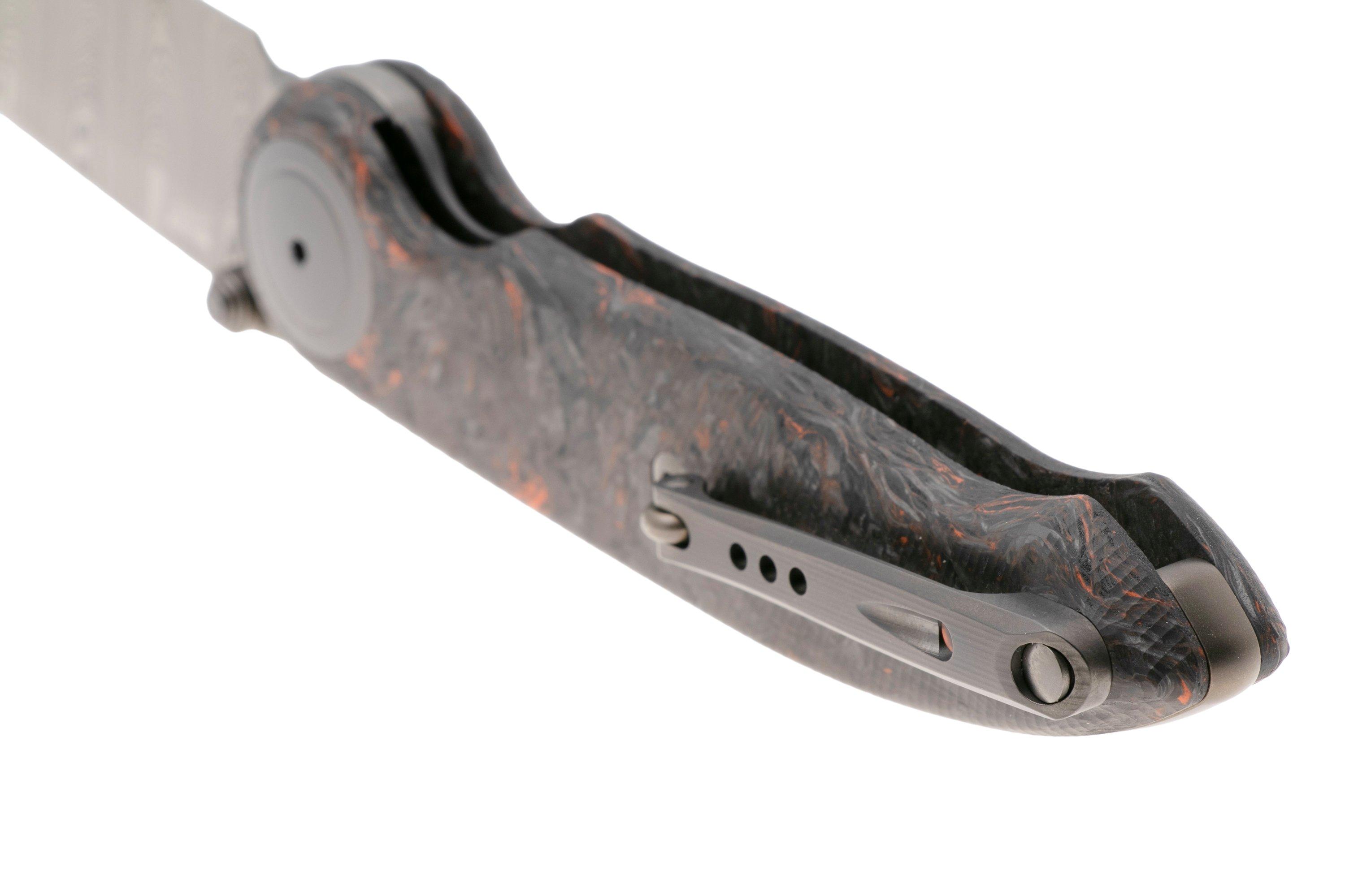 CRKT Pursue 4011 Twist Damasteel, Red Dark Matter FatCarbon, coltello ...