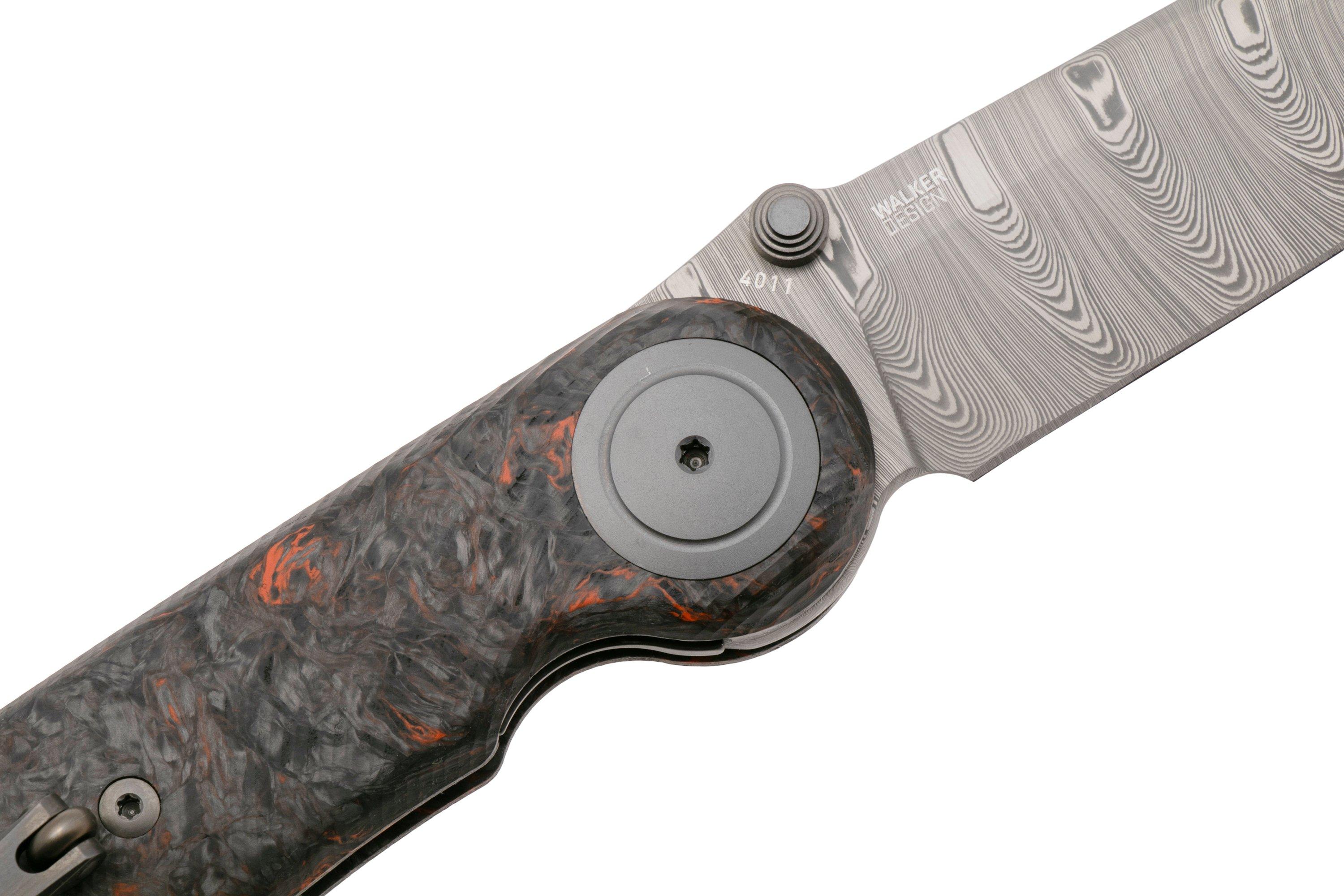 CRKT Pursue 4011 Twist Damasteel, Red Dark Matter FatCarbon, coltello ...