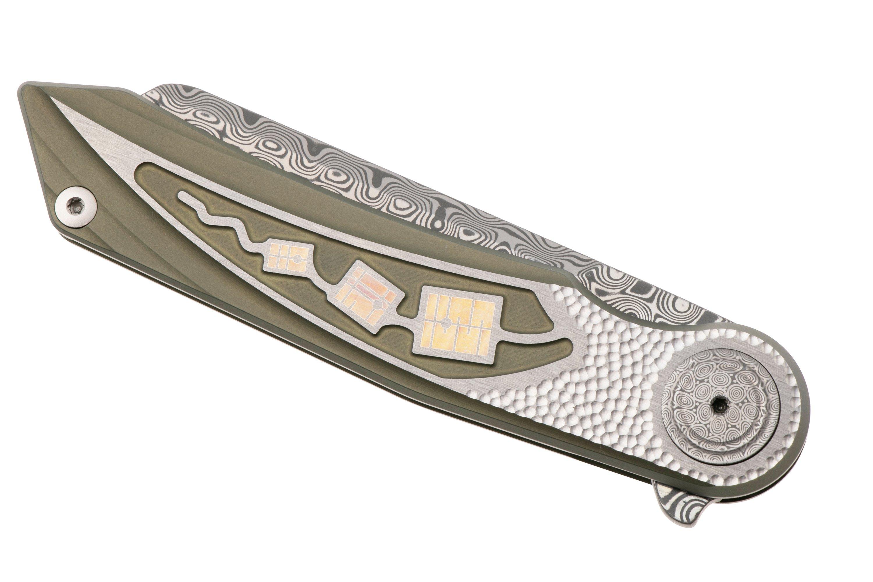 CRKT Fortuitous 4015 Rose Damasteel, Green Titanium, zakmes, Michael ...