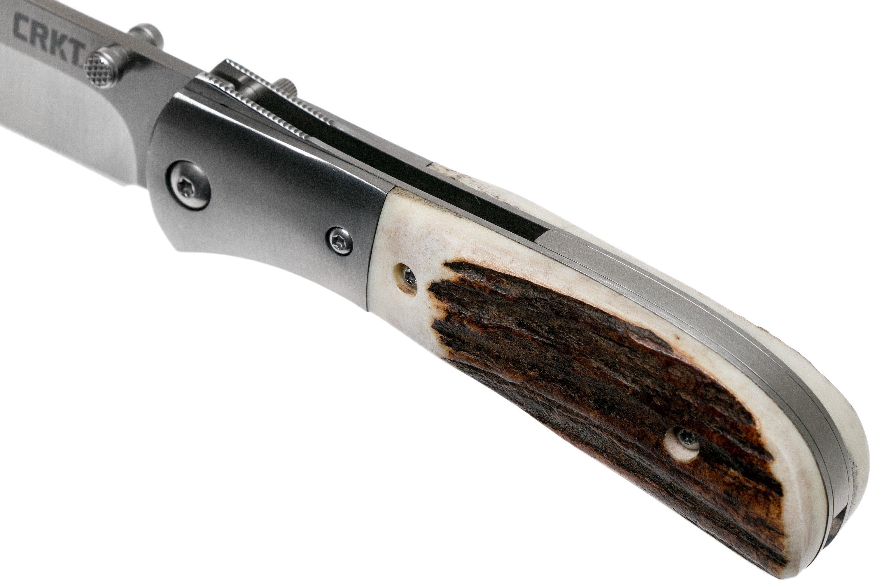 CRKT M4-02S Stag, hertshoorn zakmes, Kit Carson design | Voordelig ...