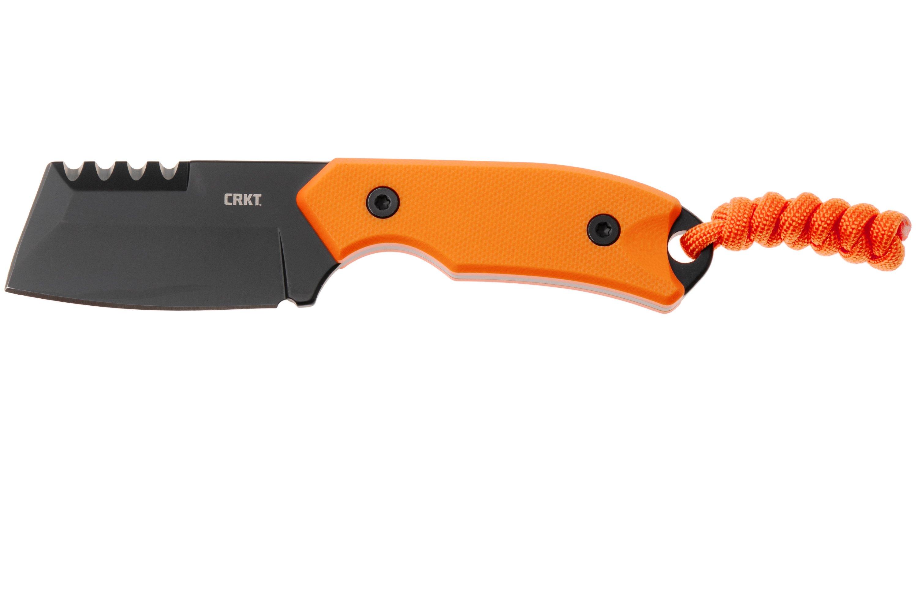 CRKT Razel Compact 4036ER Black Oxide D2, Orange G10, couteau fixe, Jon ...