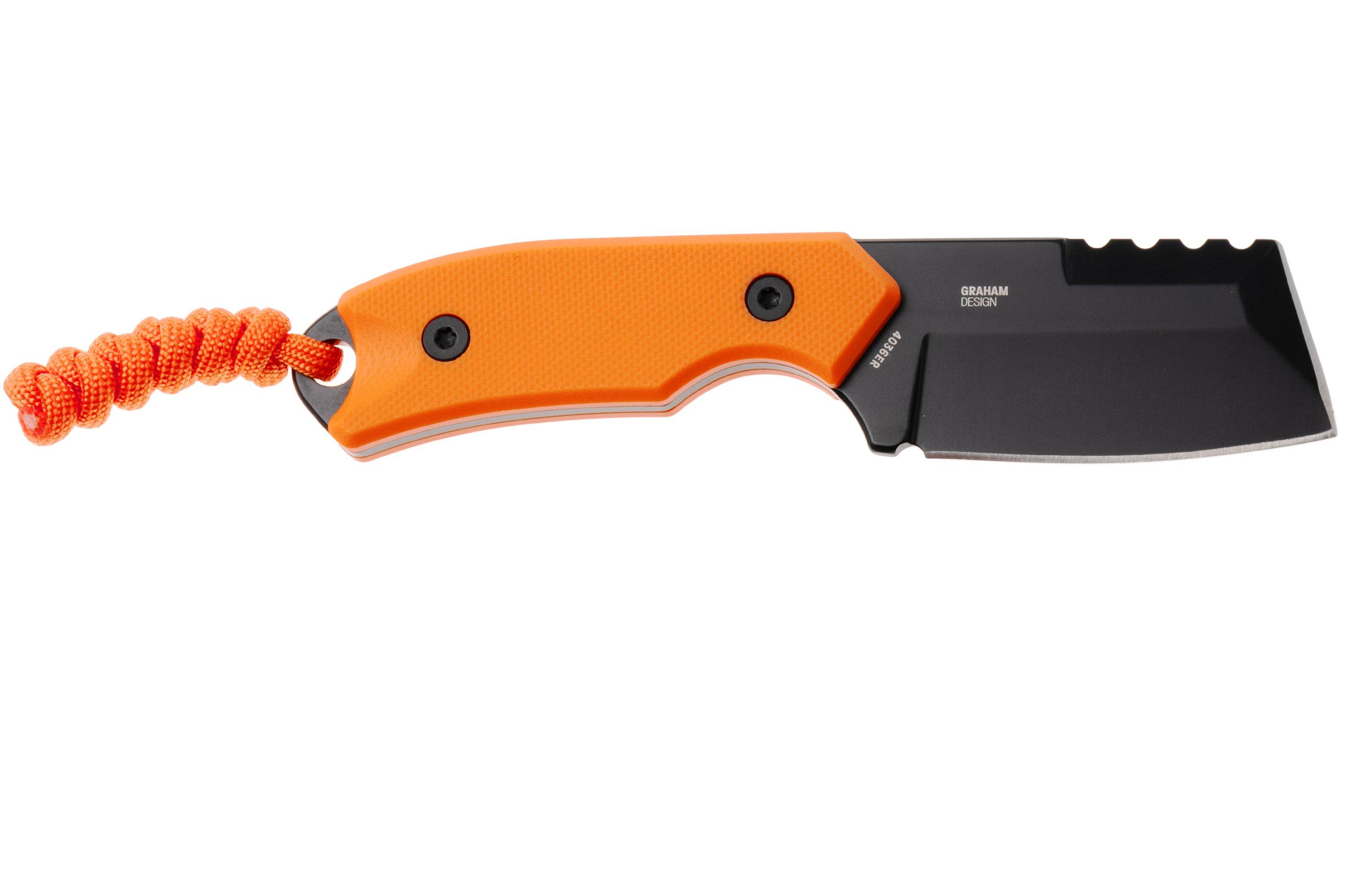CRKT Razel Compact 4036ER Black Oxide D2, Orange G10, fixed knife, Jon ...