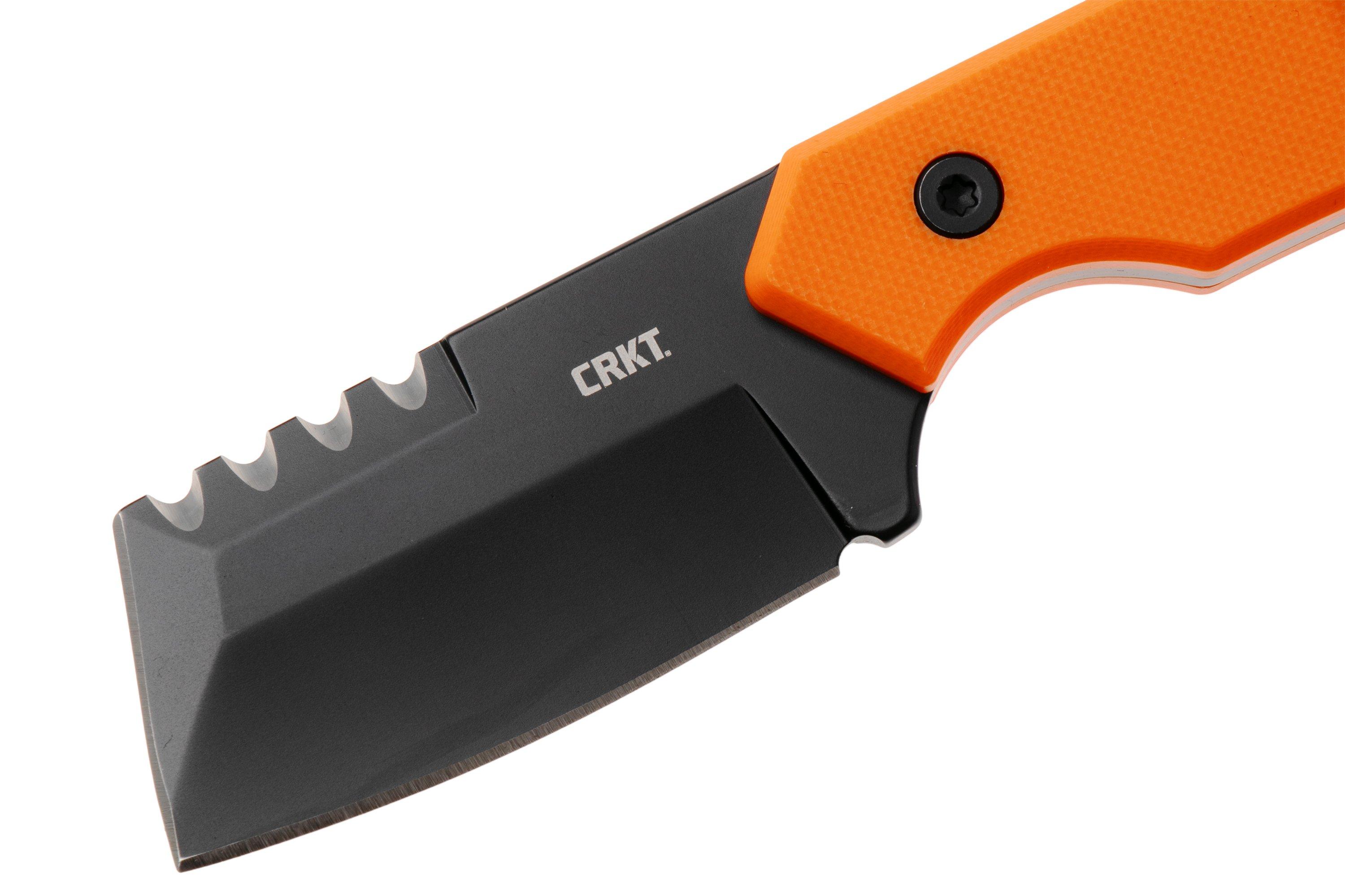 CRKT Razel Compact 4036ER Black Oxide D2, Orange G10, Fahrtenmesser ...