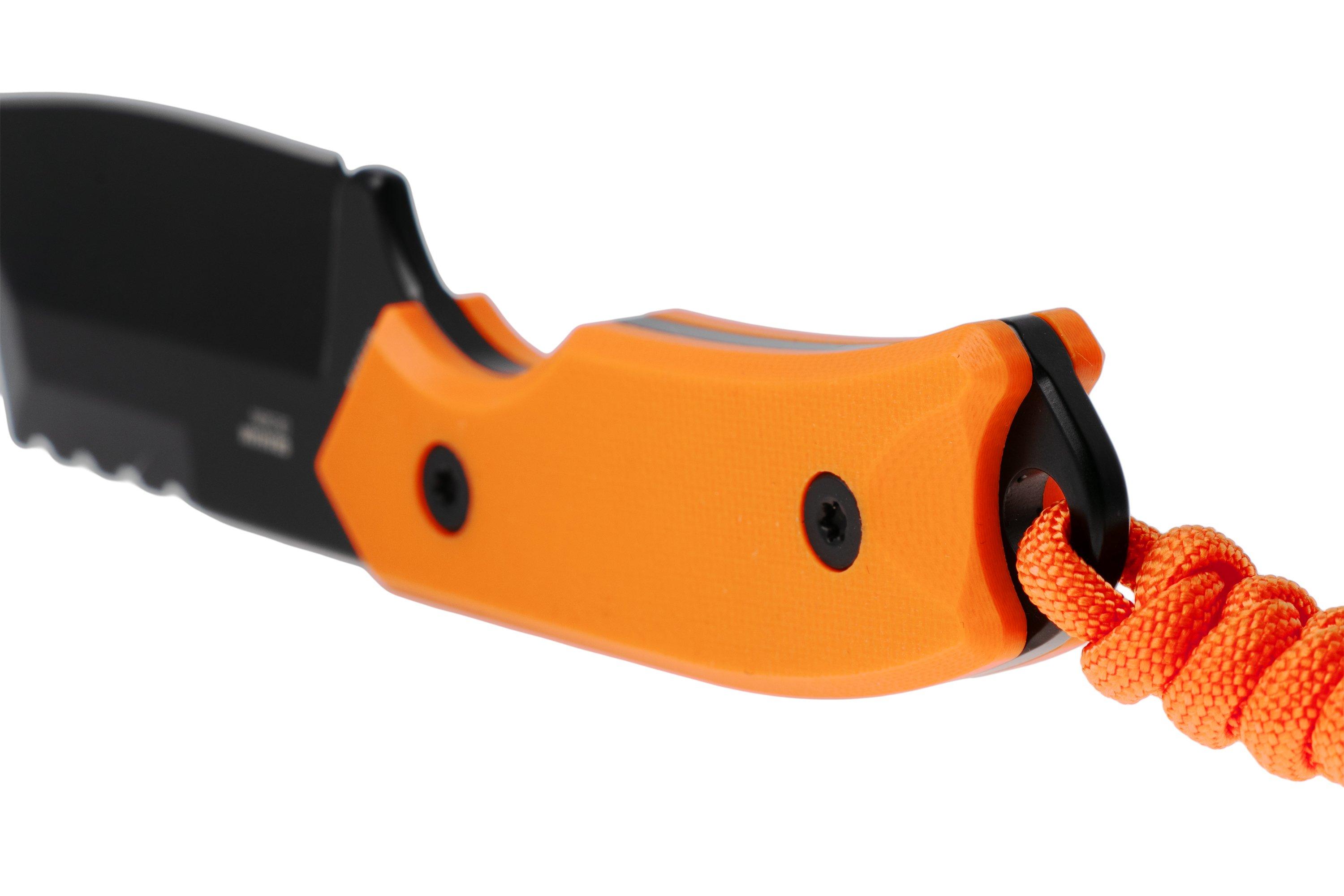 CRKT Razel Compact 4036ER Black Oxide D2, Orange G10, fixed knife, Jon ...