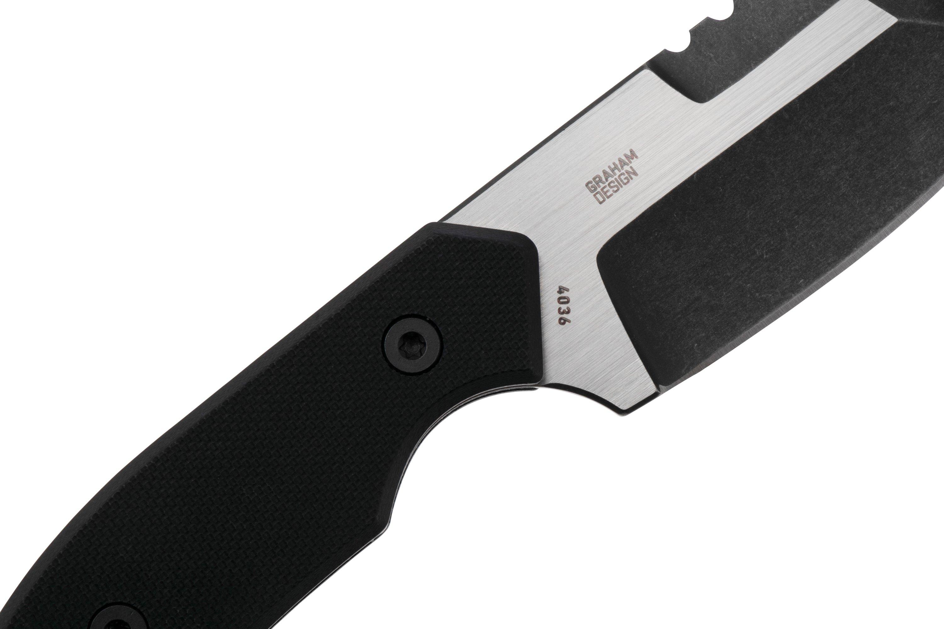 CRKT Razel Compact 4036 Black G10 fixed knife, Jon Graham design ...
