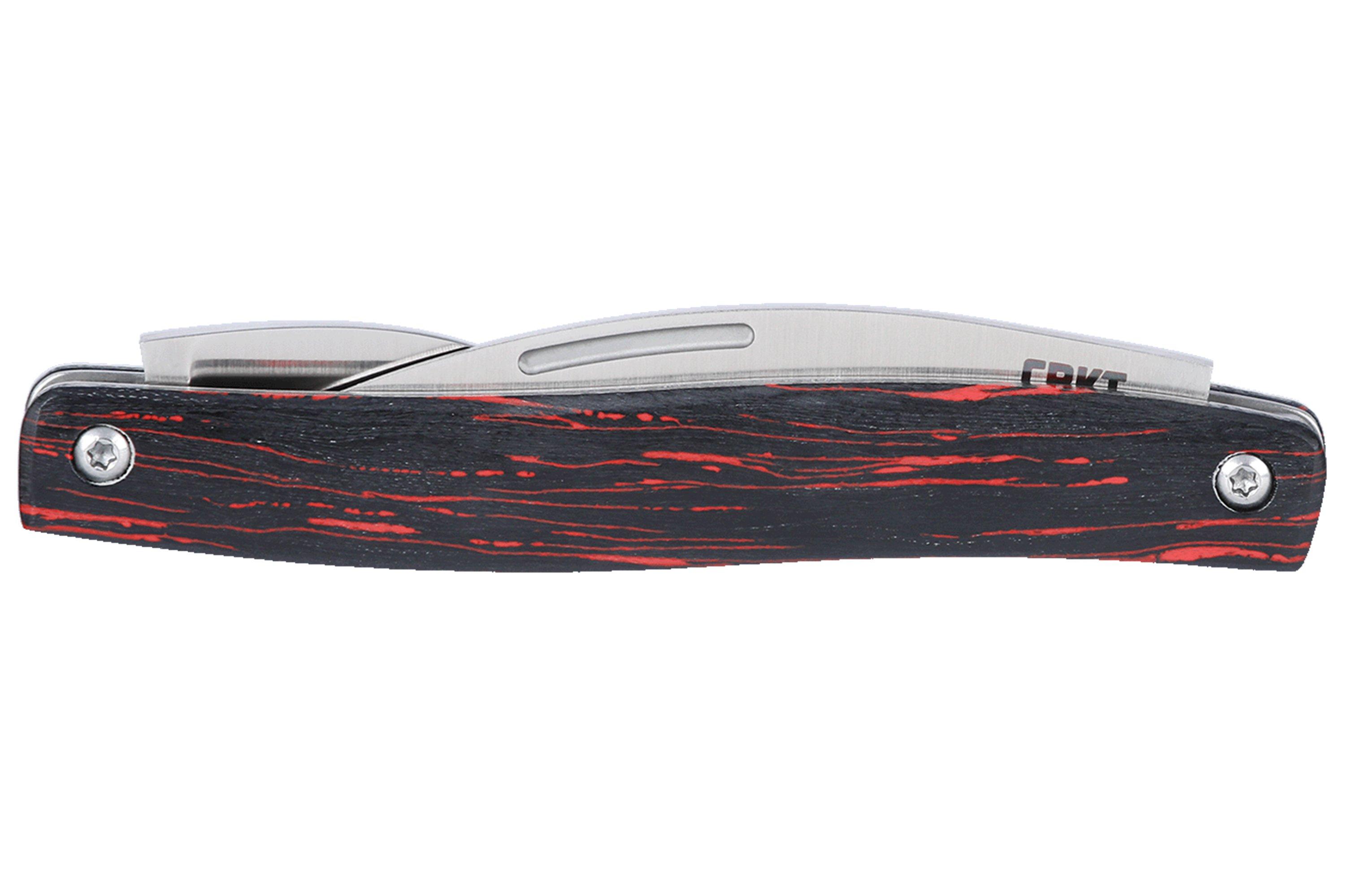 CRKT Forebear 4810 Red Black G10 slipjoint pocket knife, Darriel Caston ...