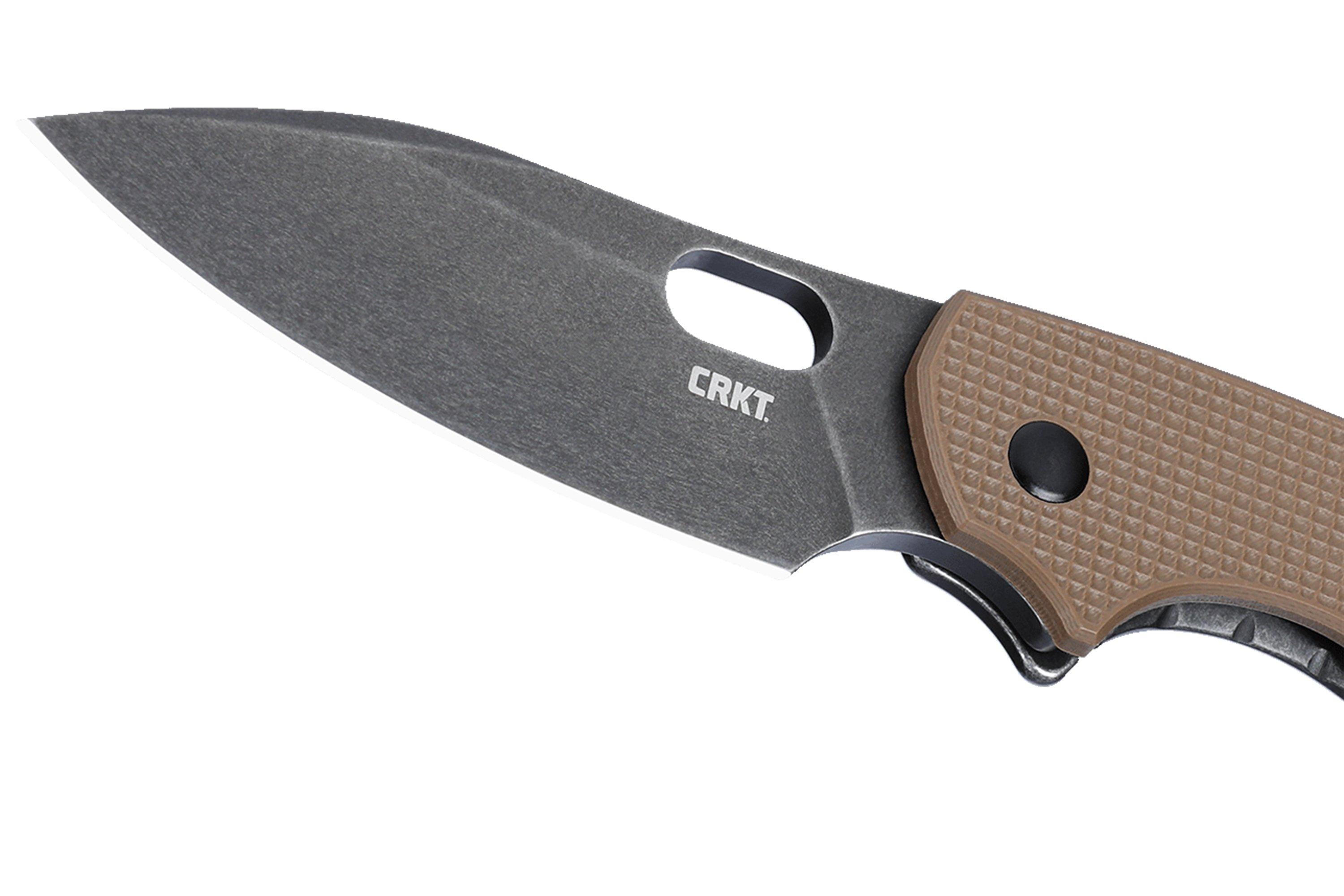 CRKT Pilar III D2 Black 5317B Brown G10 pocket knife, Jesper Voxnaes ...