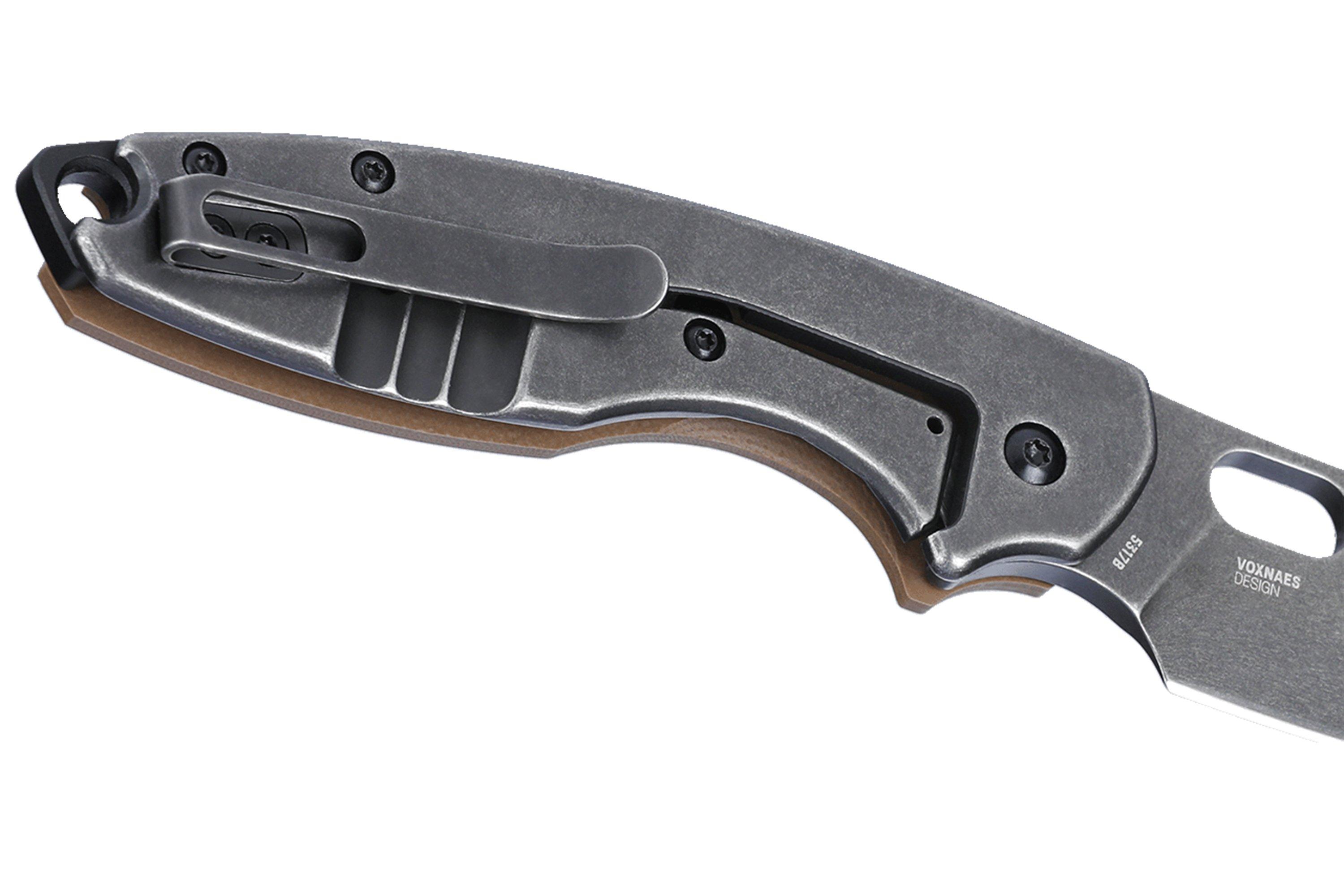 CRKT Pilar III D2 Black 5317B Brown G10 zakmes, Jesper Voxnaes design ...