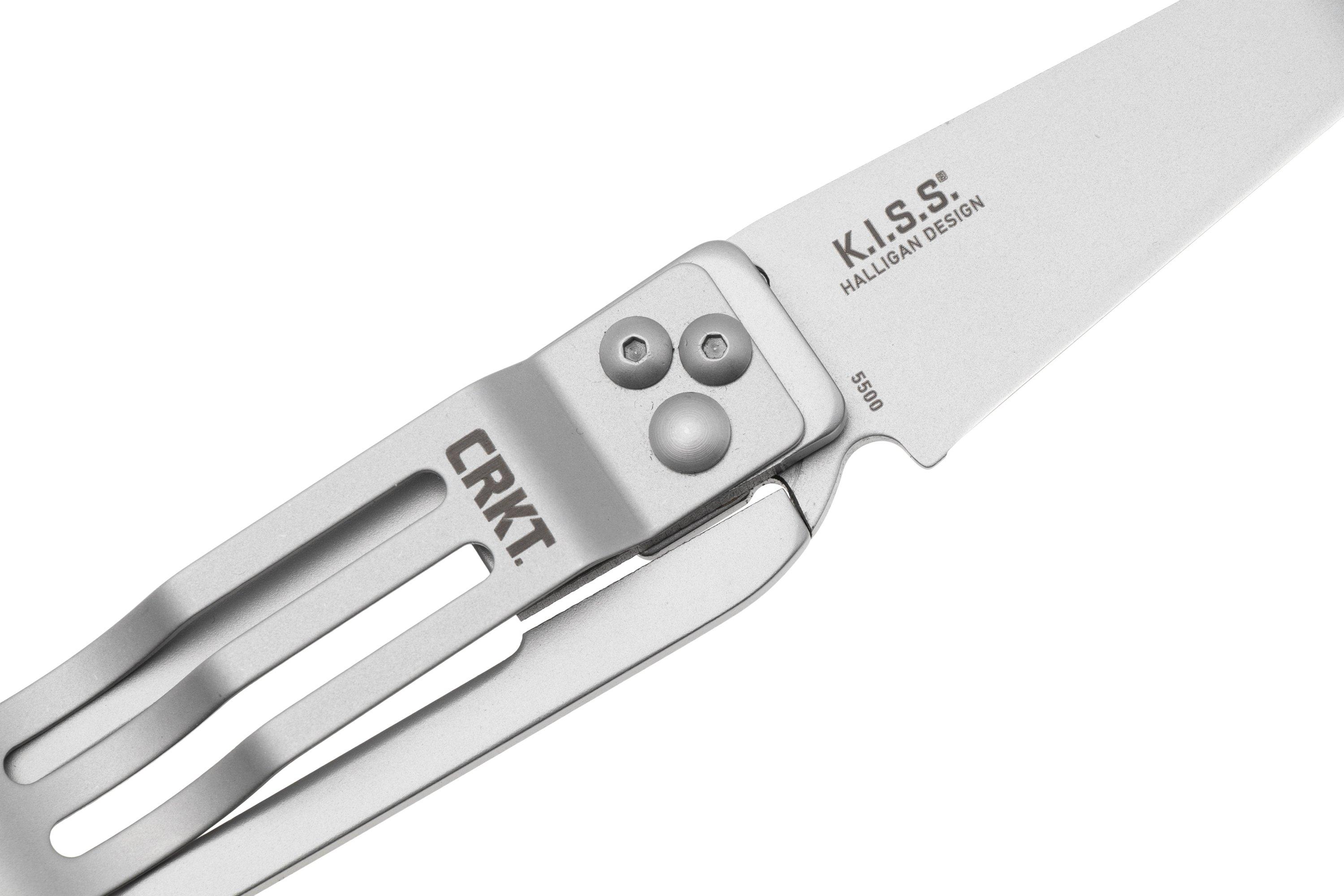 CRKT K.I.S.S. 5500, Bead Blasted 420J2, Stainless Steel zakmes, Ed ...