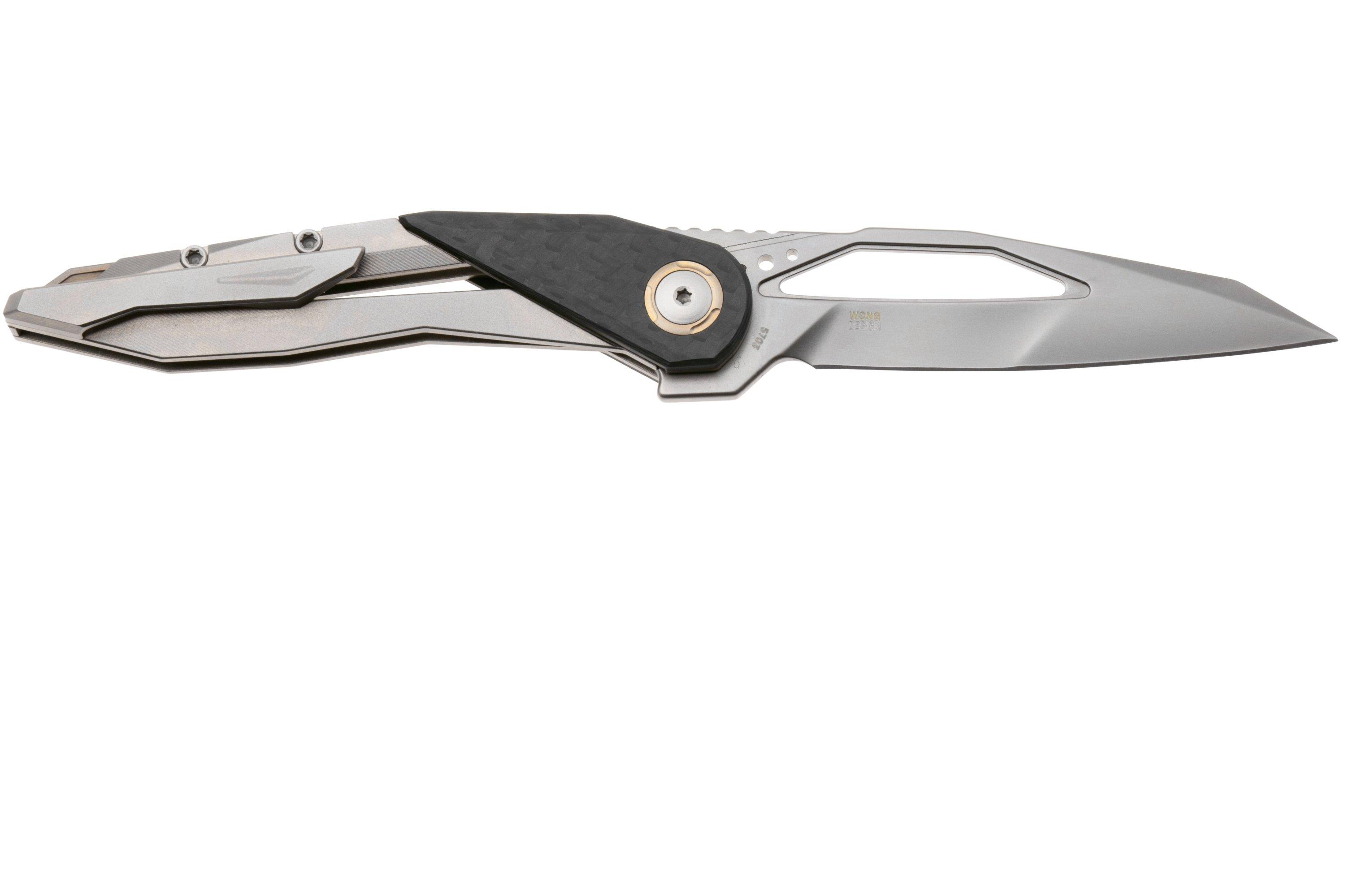 CRKT Nucleus 5703 Bead Blast CPM MagnaCut, Grey Titanium, Carbon Fiber ...
