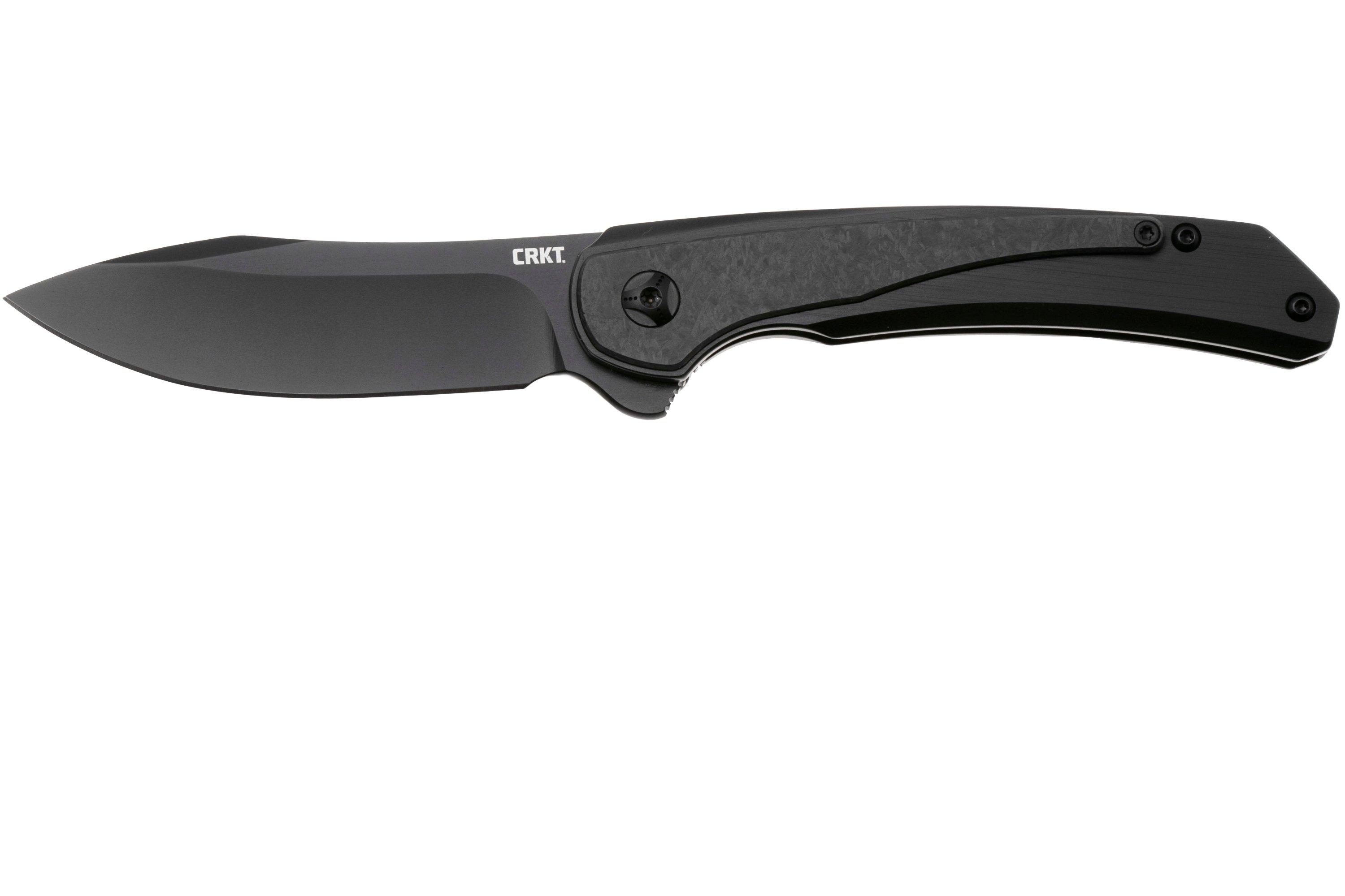 CRKT Padawan 6070CF, Black 14C28N, Black Stainless Steel, Carbon Fiber ...