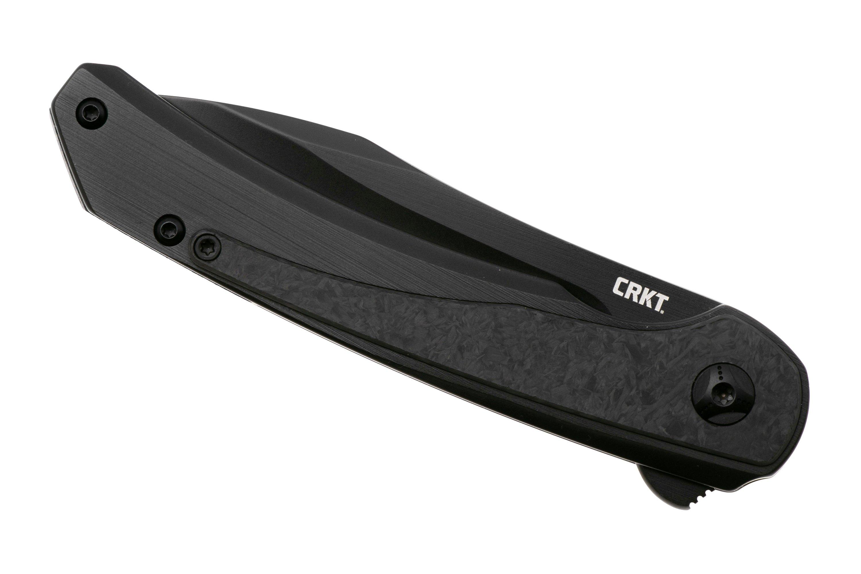 CRKT Padawan 6070CF, Black 14C28N, Black Stainless Steel, Carbon Fiber ...