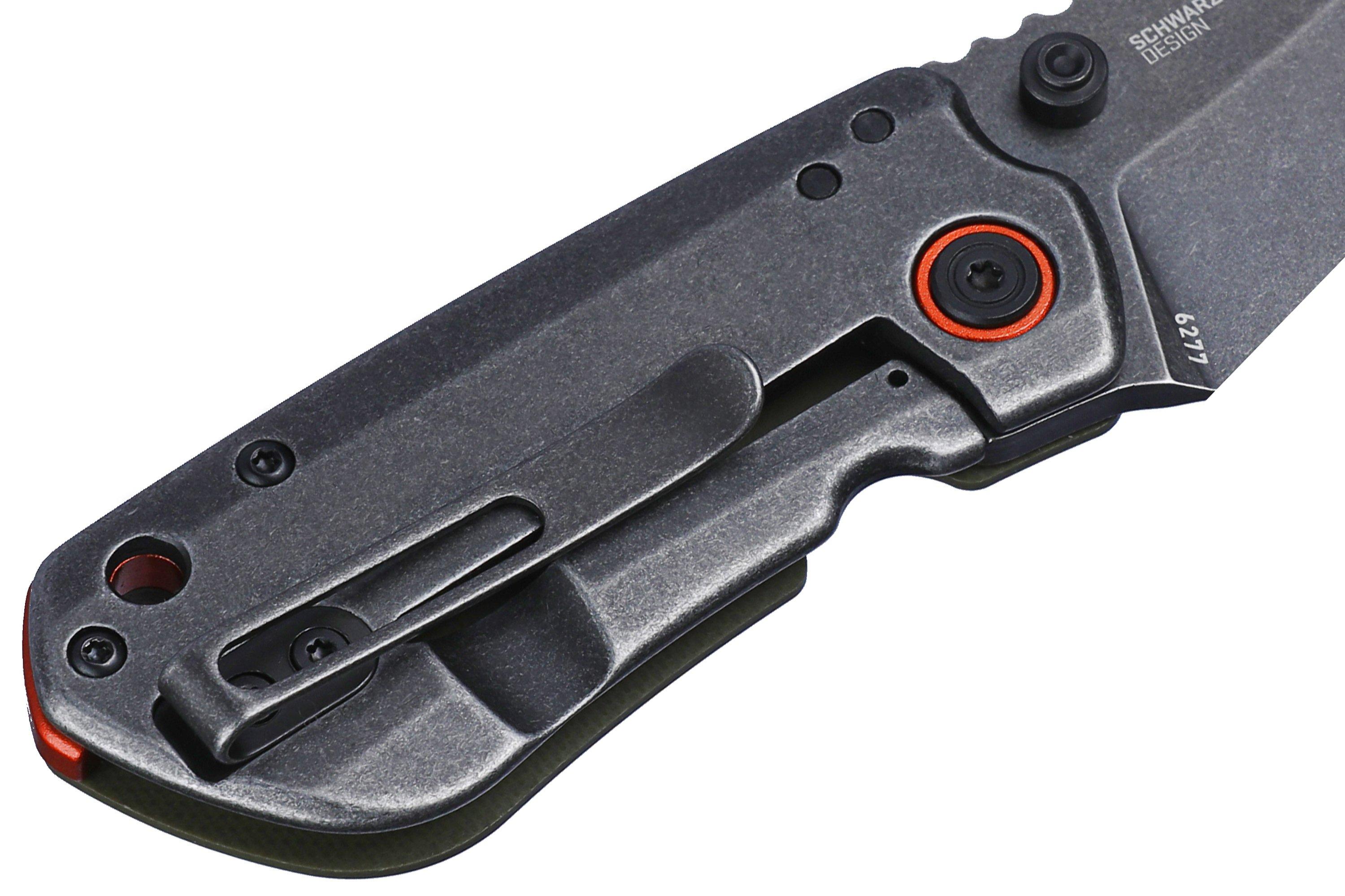 CRKT Overland Compact, OD Green pocket knife, T.J. Schwarz design ...